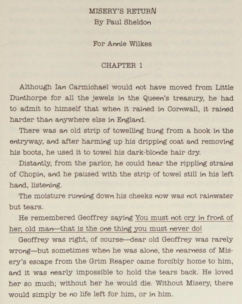 On the Page: Paul Sheldon's Typewriter in Misery (1987) — The Vault of ...