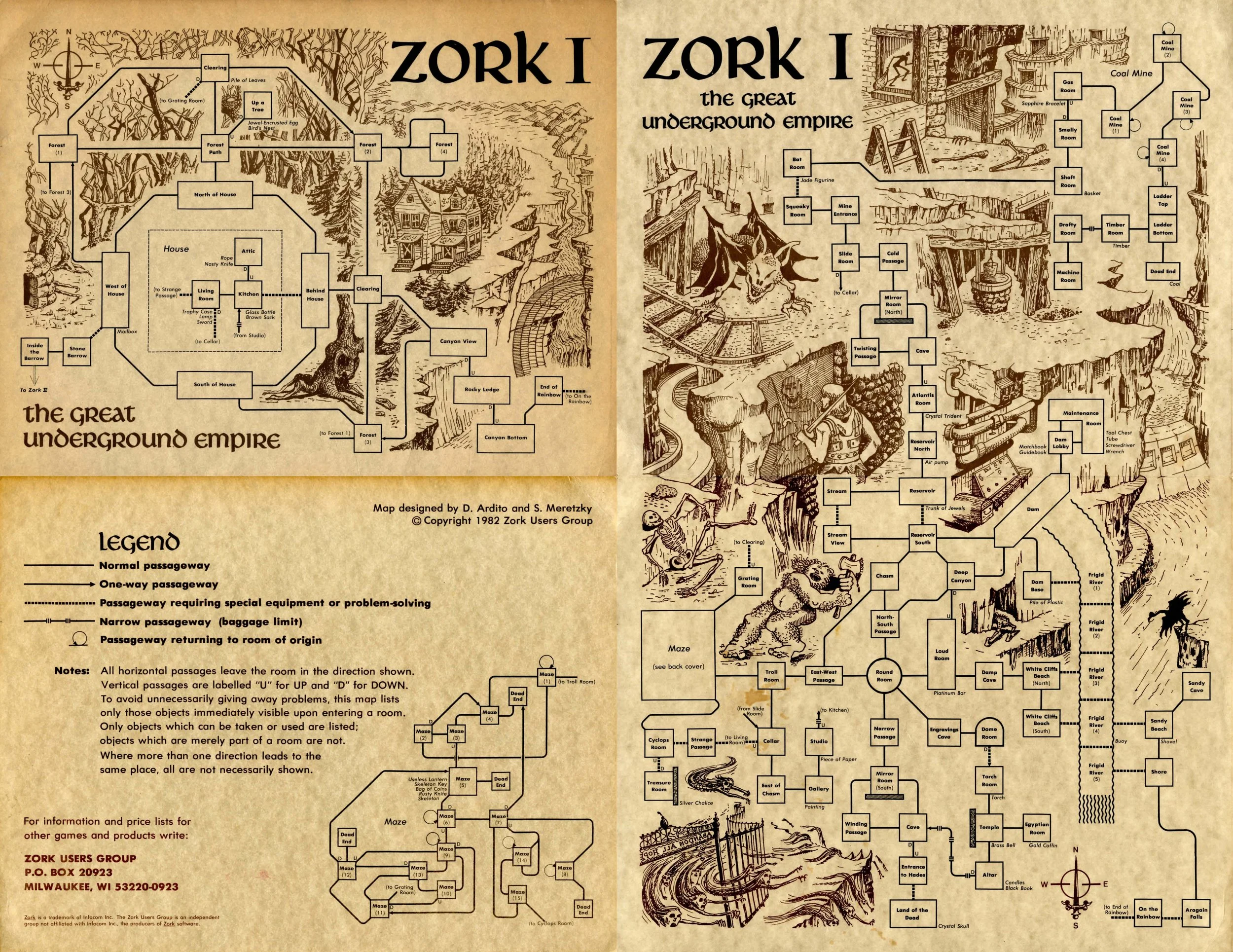 NST #778: Zork maps (1978-2023) — The Vault of Culture