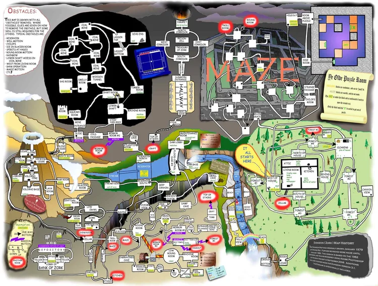 NST #778: Zork maps (1978-2023) — The Vault of Culture