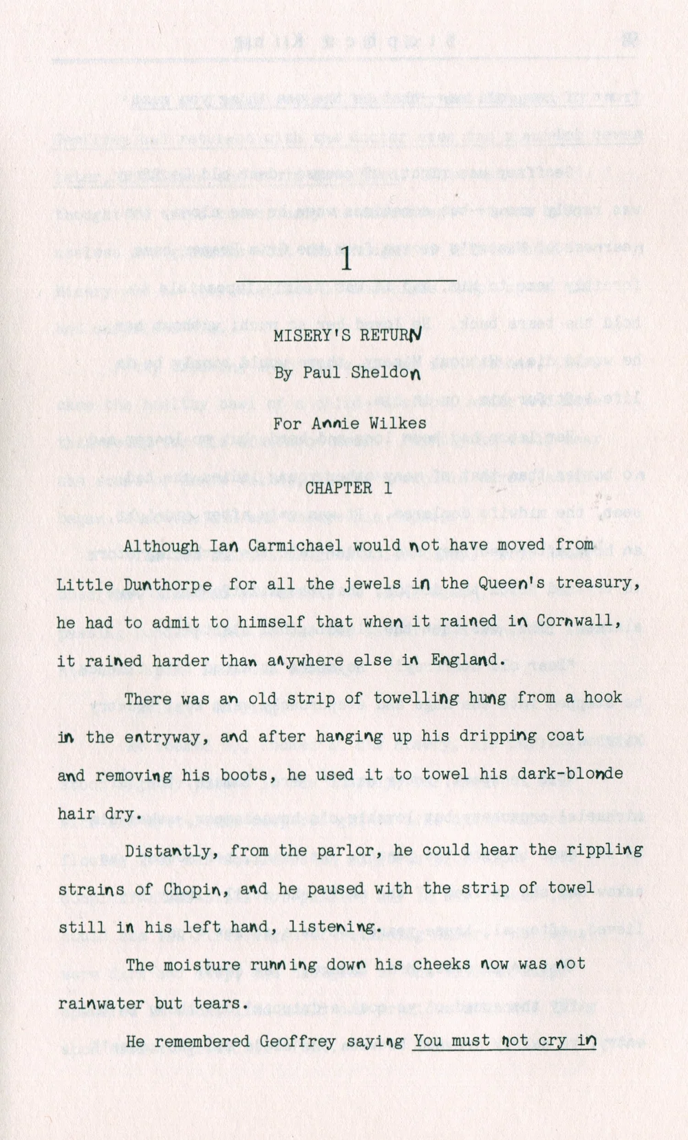 On the Page: Paul Sheldon's Typewriter in Misery (1987) — The Vault of ...