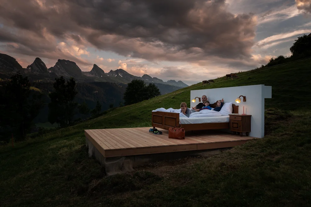 Zero Real Estate Pop-Up Hotel, Switzerland — Room + Wild