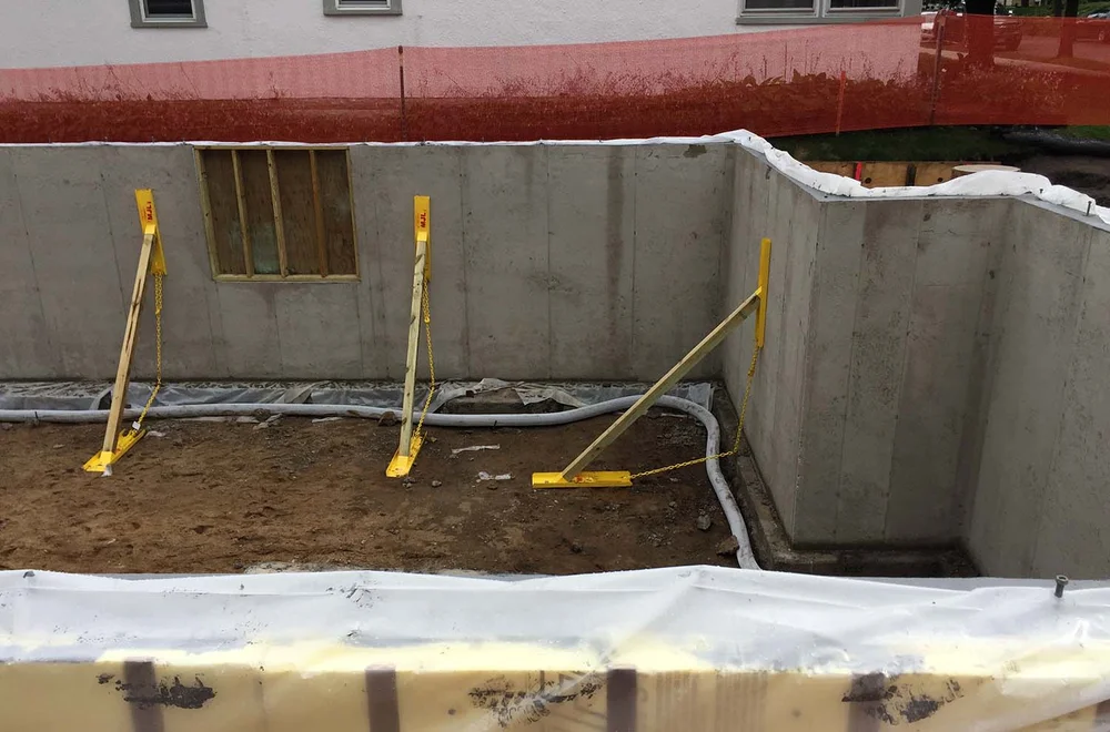 How To Brace A Basement Wall For Backfill - Openbasement