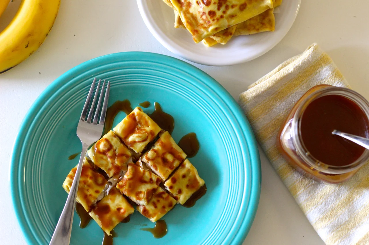 Salted Banana Coconut Crepes