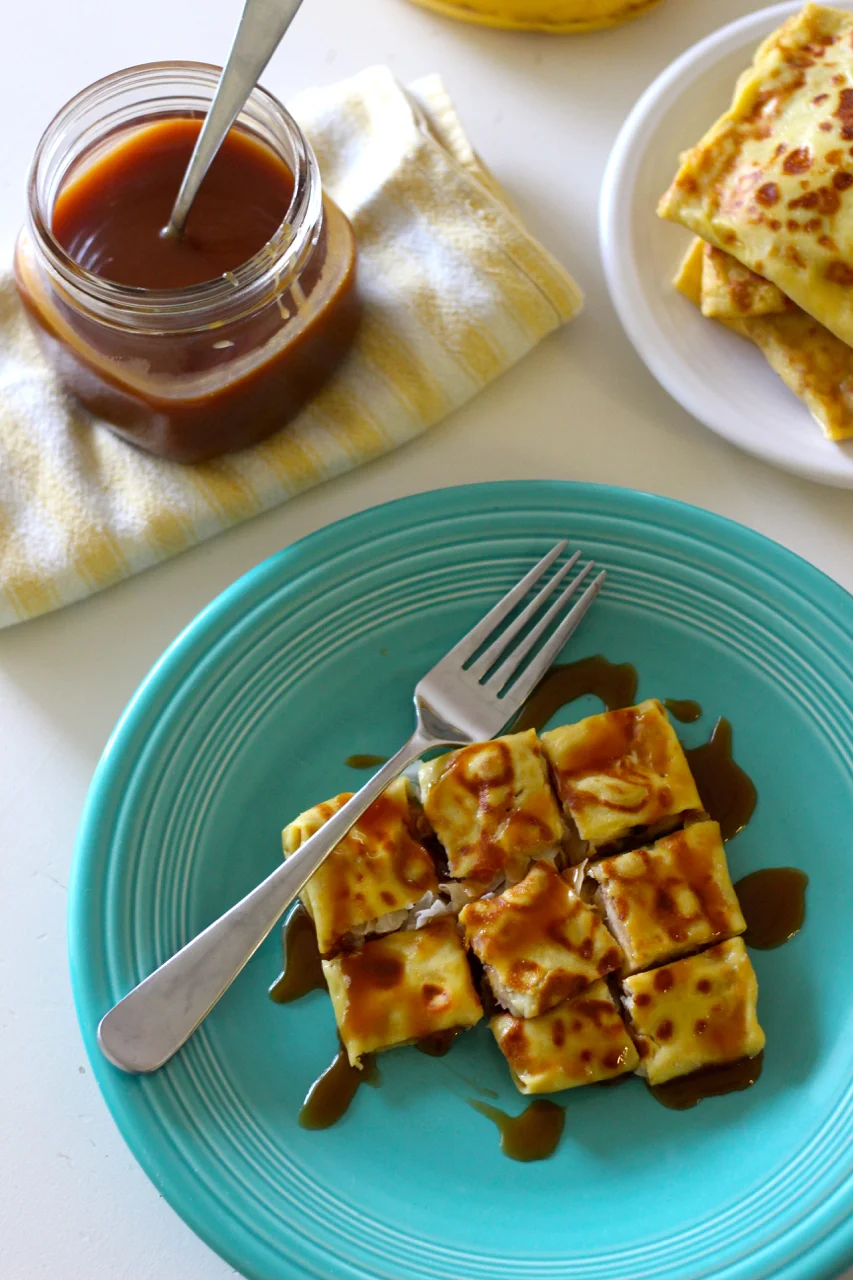 Salted Banana Coconut Crepes