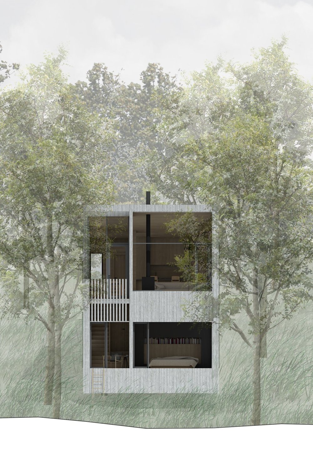 Lakeside House, Cabin & Studio - WT Architecture