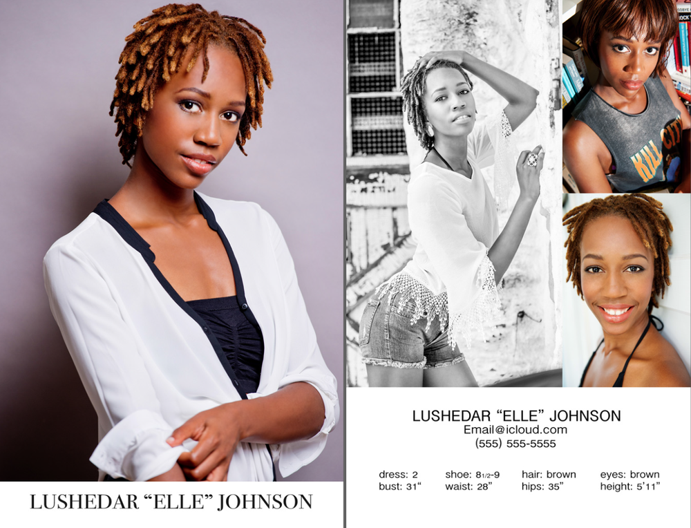 Female Model Comp Cards