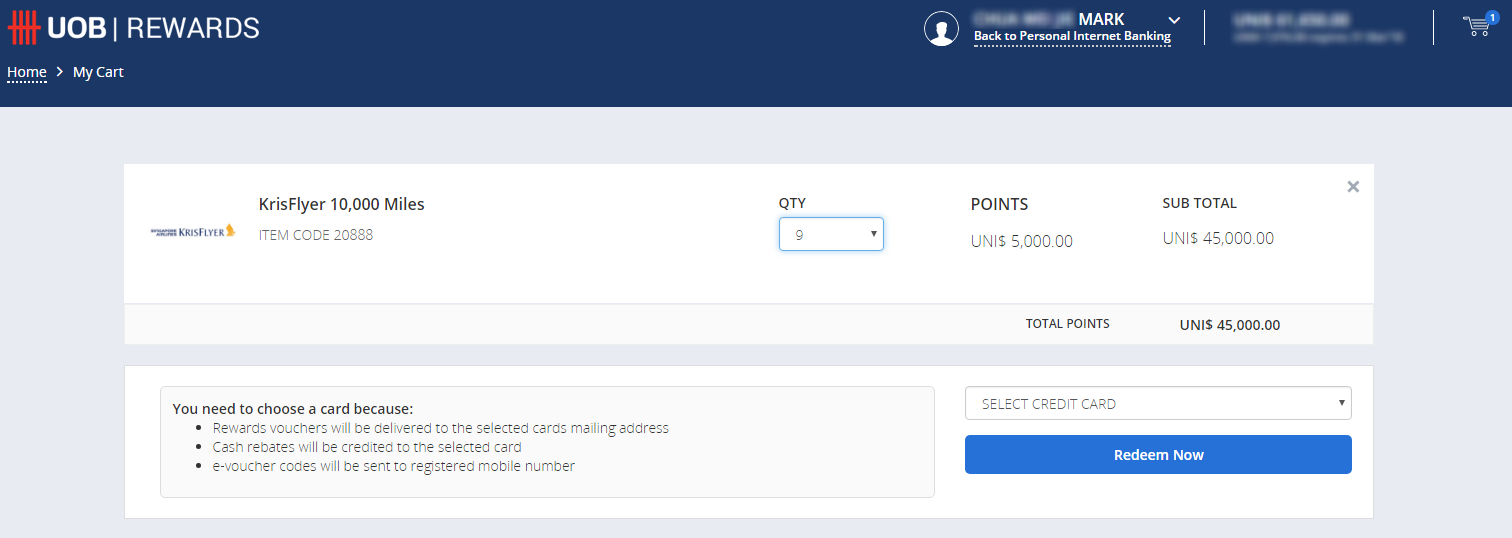Getting Around the KrisFlyer Miles Redemption Limit on UOB Rewards - Up ...