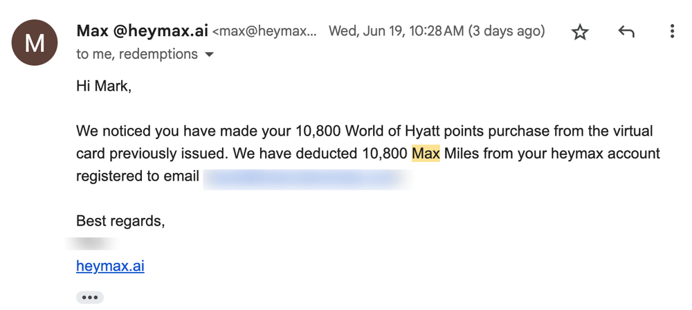 How and Why I Redeemed My Max Miles for World of Hyatt Points: A Slightly Troublesome Process ...