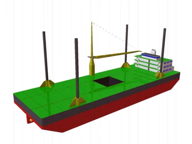 Design of 50 Ton Crane Barge Completed — OffshoreTech, LLC