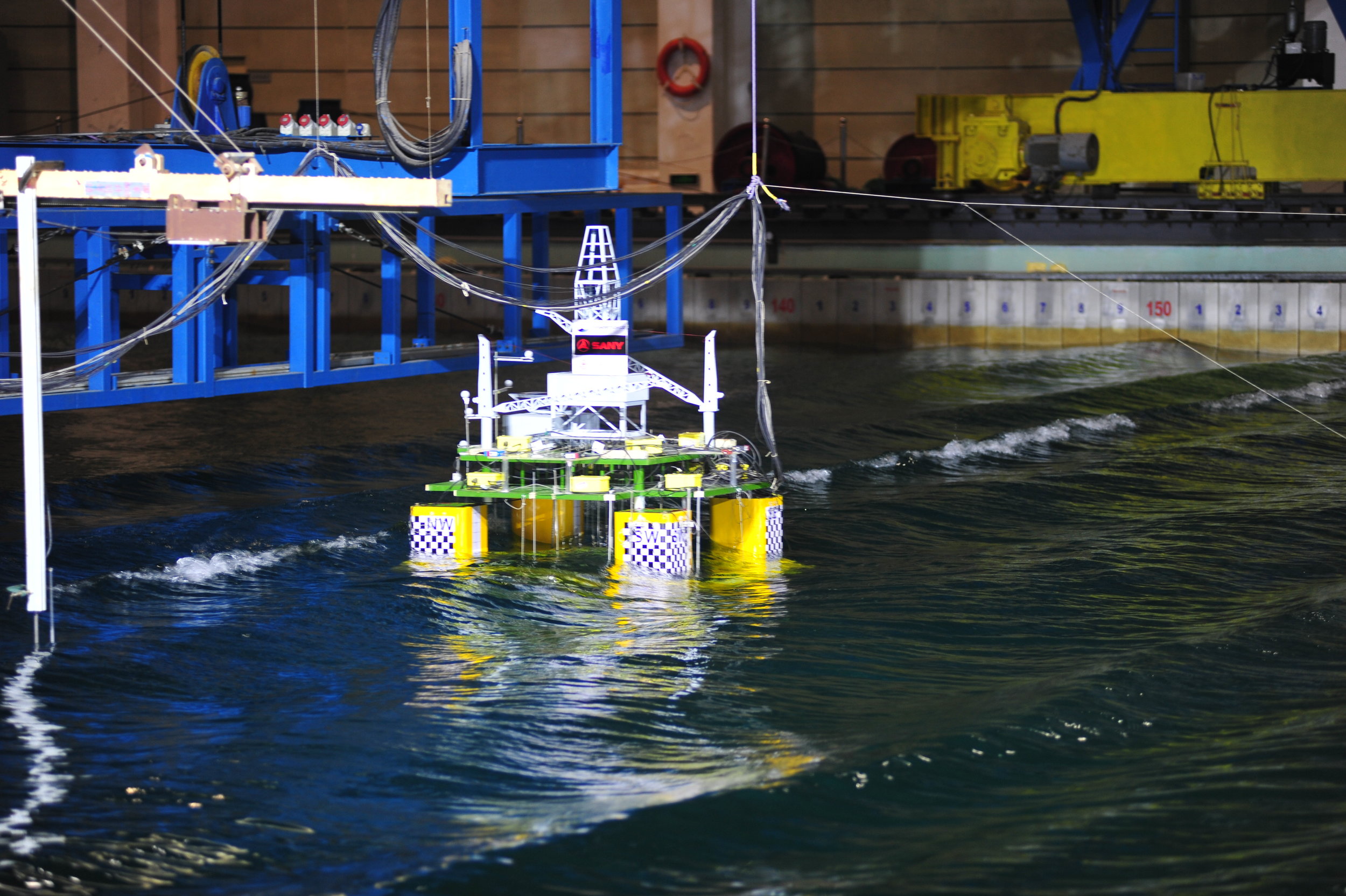 New Semi-Submersible Model Test with SANY — OffshoreTech, LLC