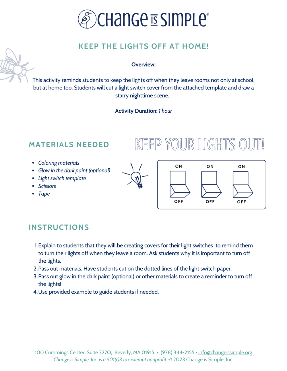 Lesson: Light Pollution — Change is Simple