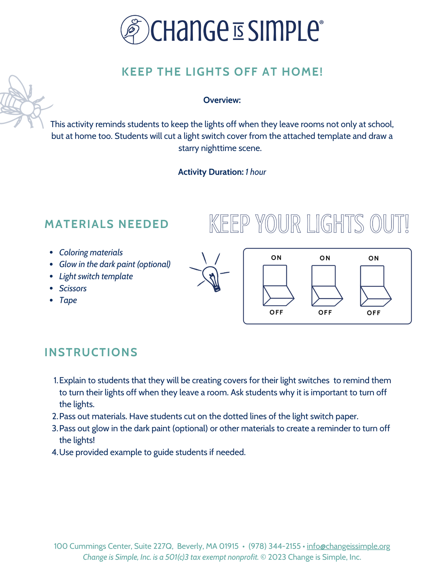 Lesson: Light Pollution — Change is Simple