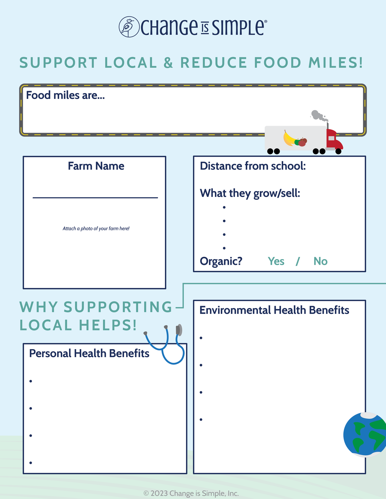 Lesson: Food Miles — Change is Simple