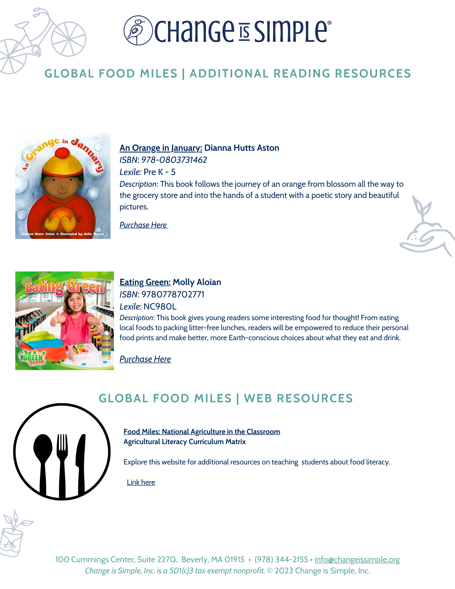 Lesson: Food Miles — Change is Simple