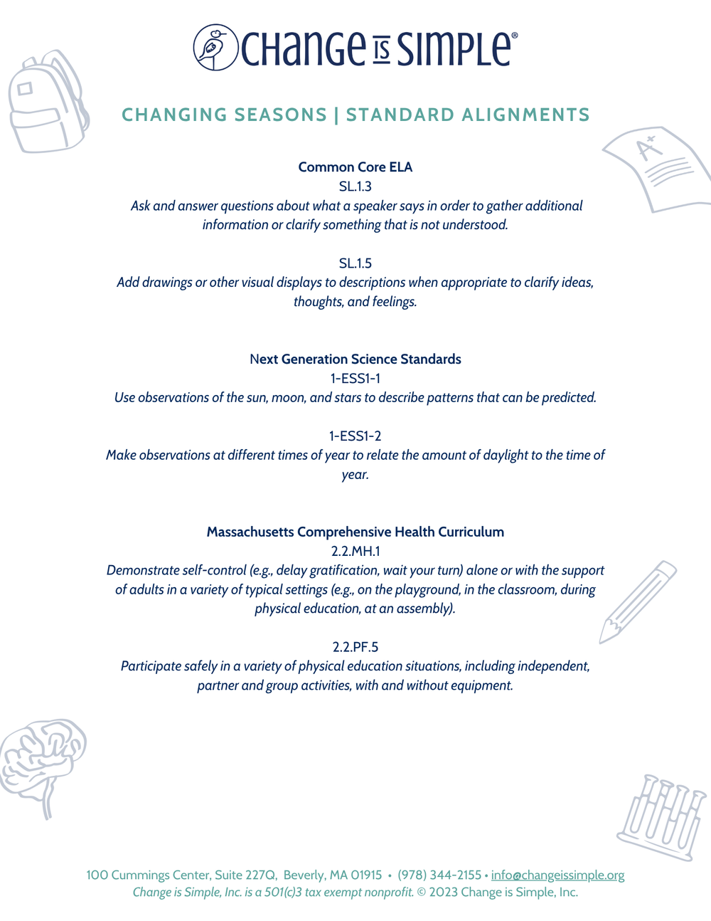 Lesson: Seasons — Change is Simple