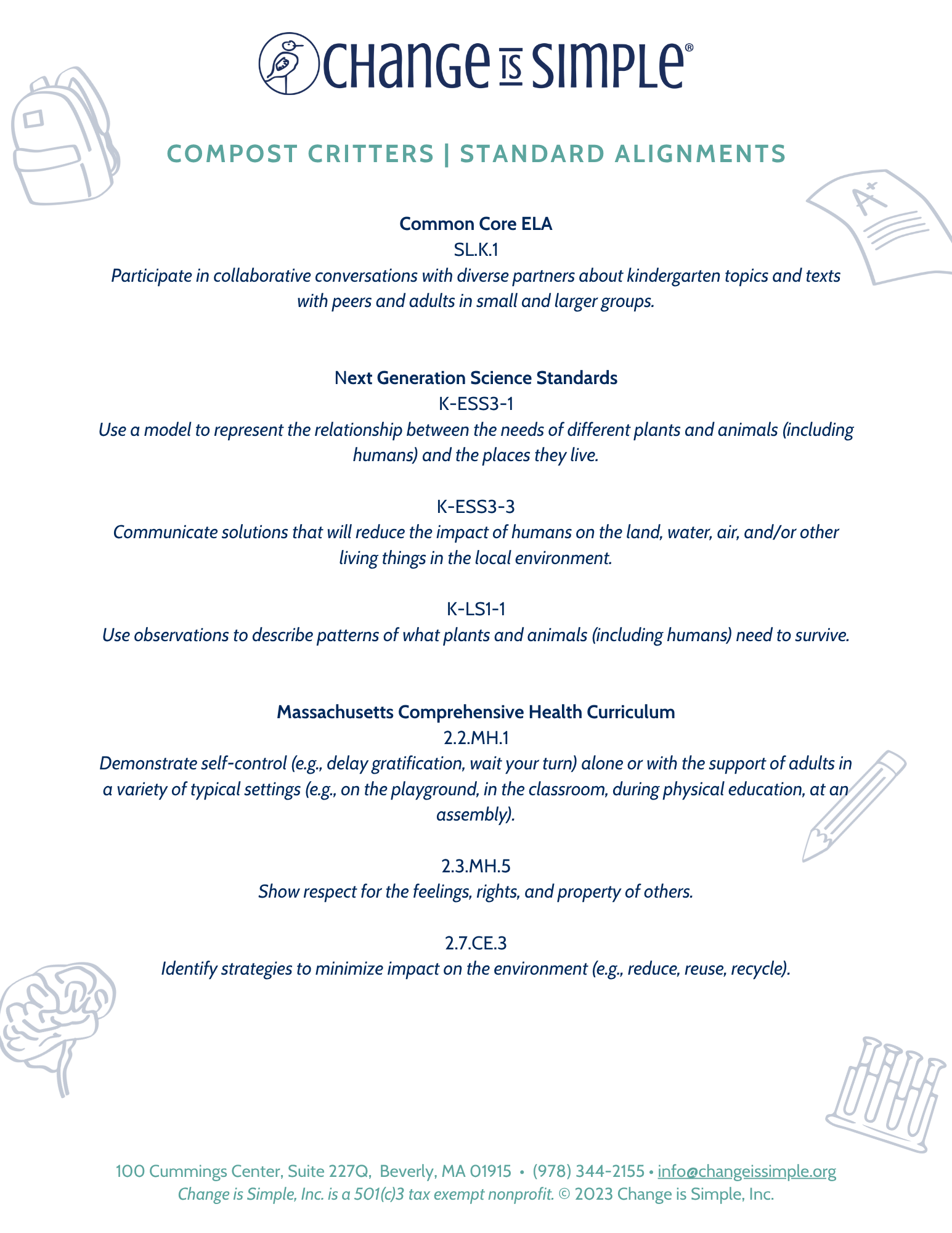 Lesson: Compost Critters — Change is Simple
