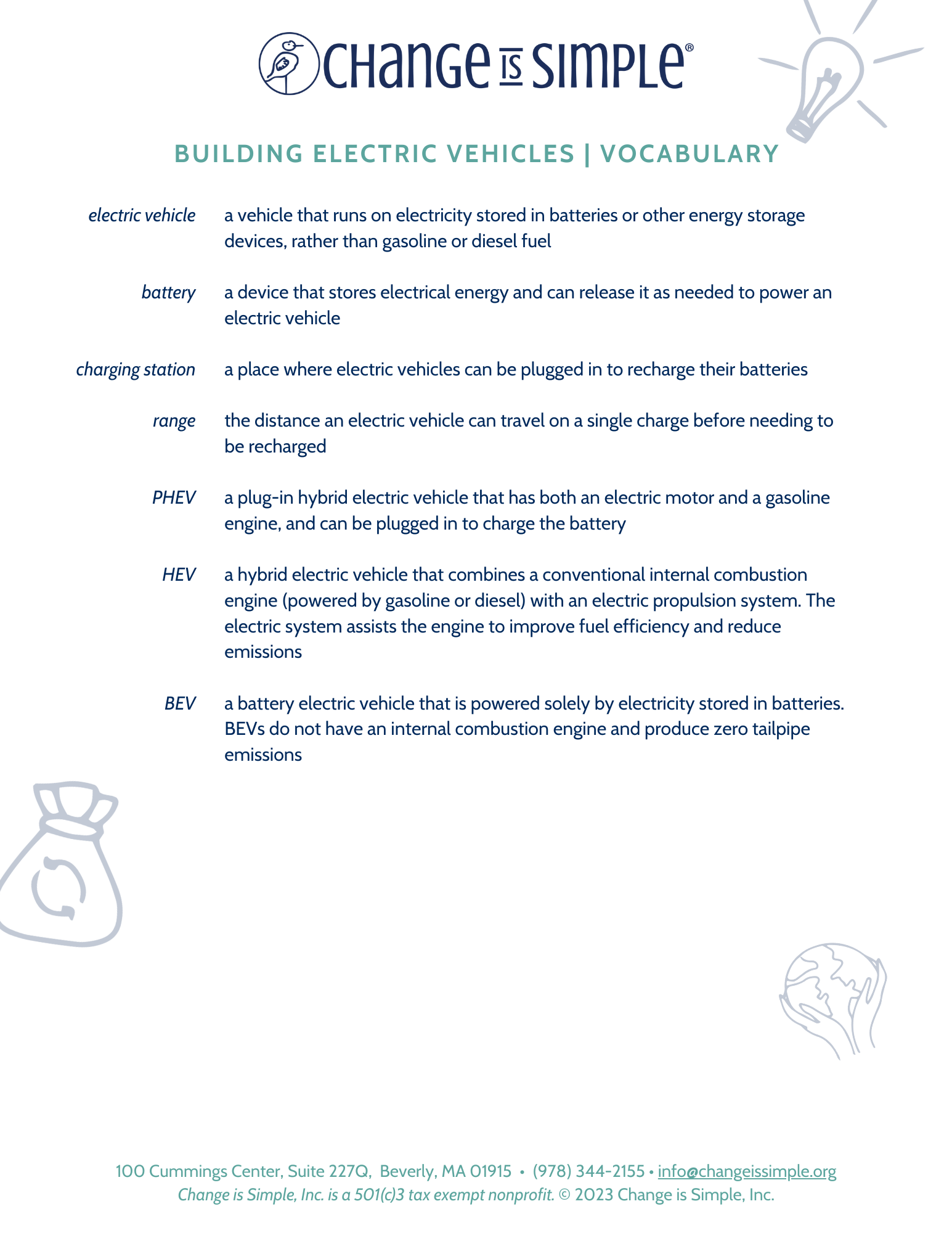 Lesson: Electric Vehicles — Change is Simple