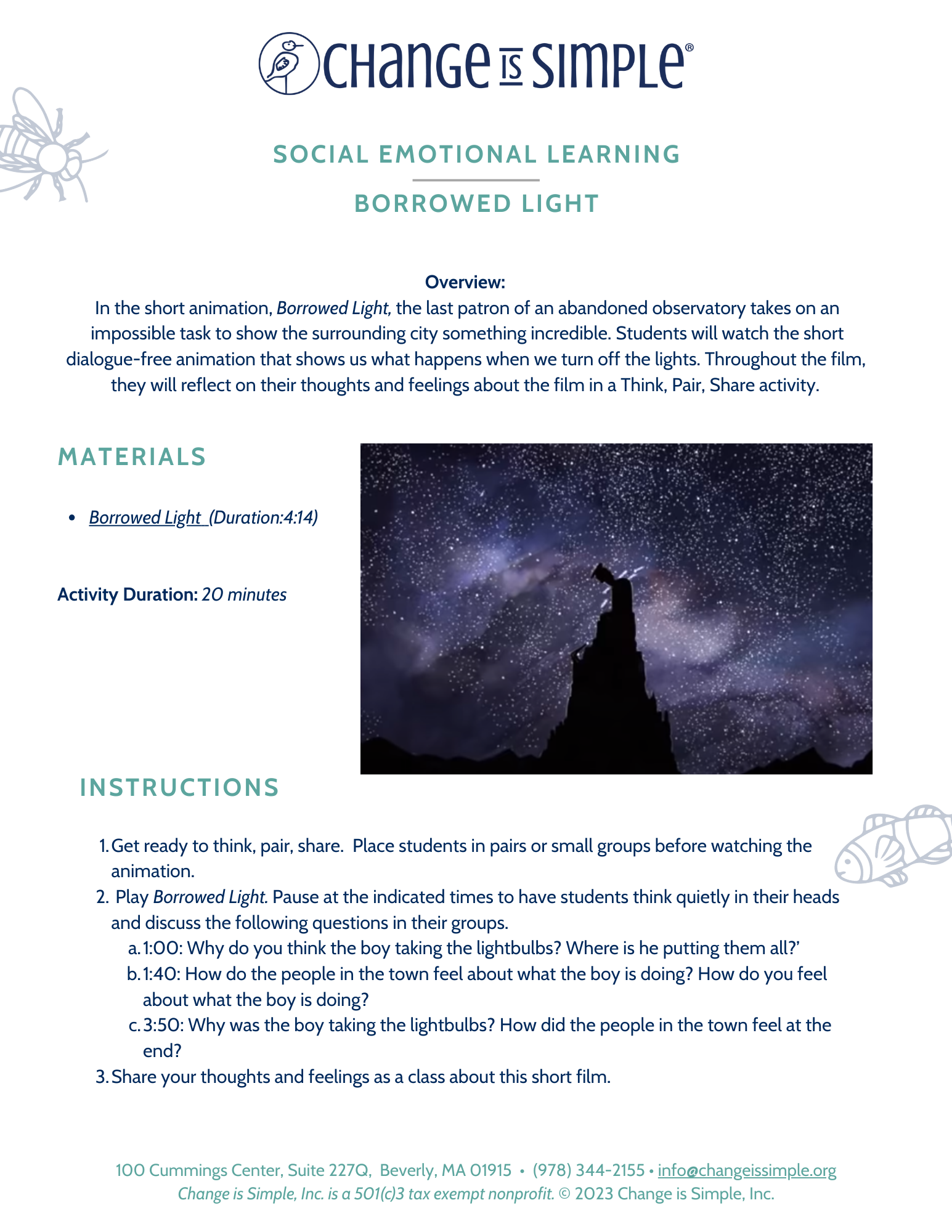 Lesson: Light Pollution — Change is Simple