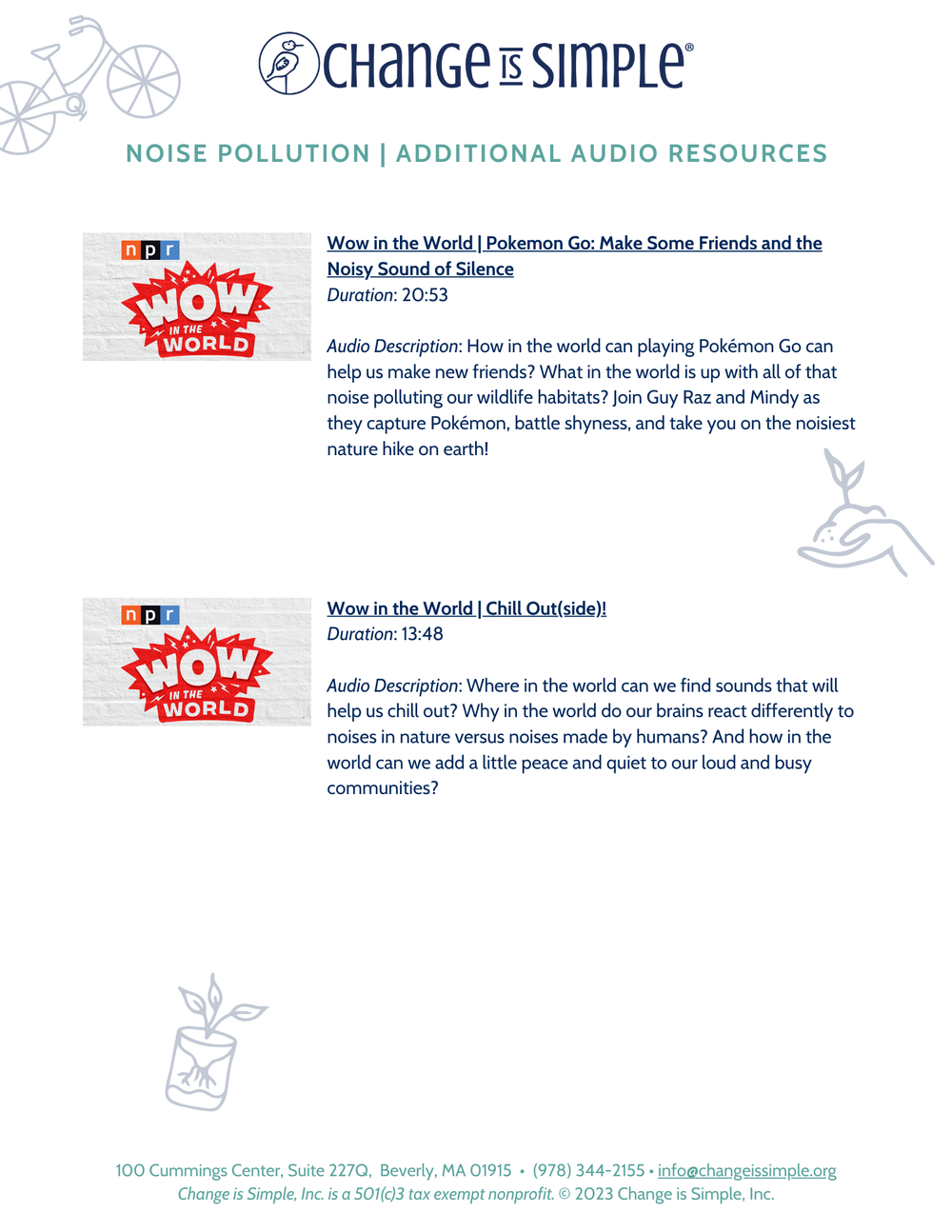 Lesson: Noise Pollution — Change is Simple