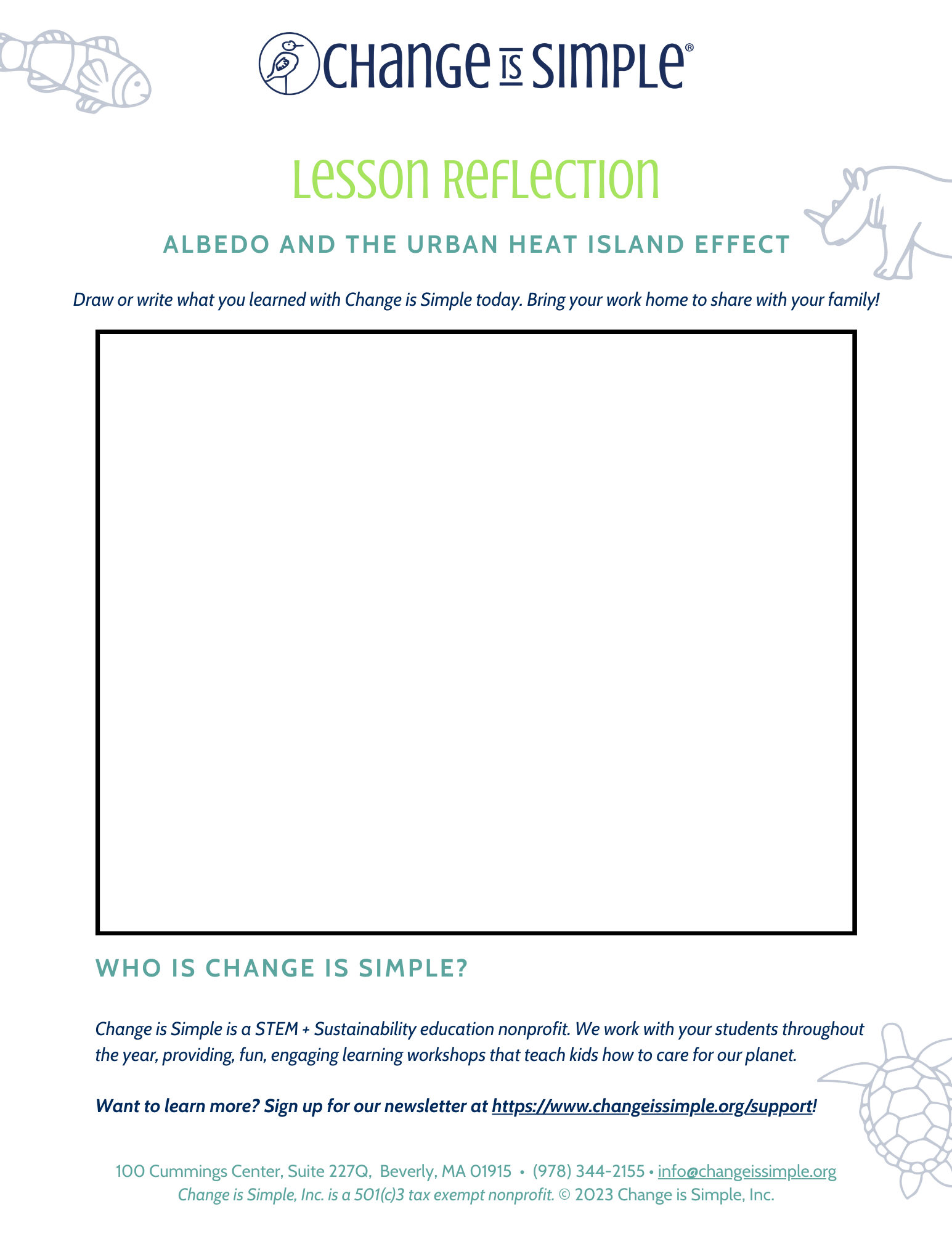 Lesson: Albedo — Change is Simple