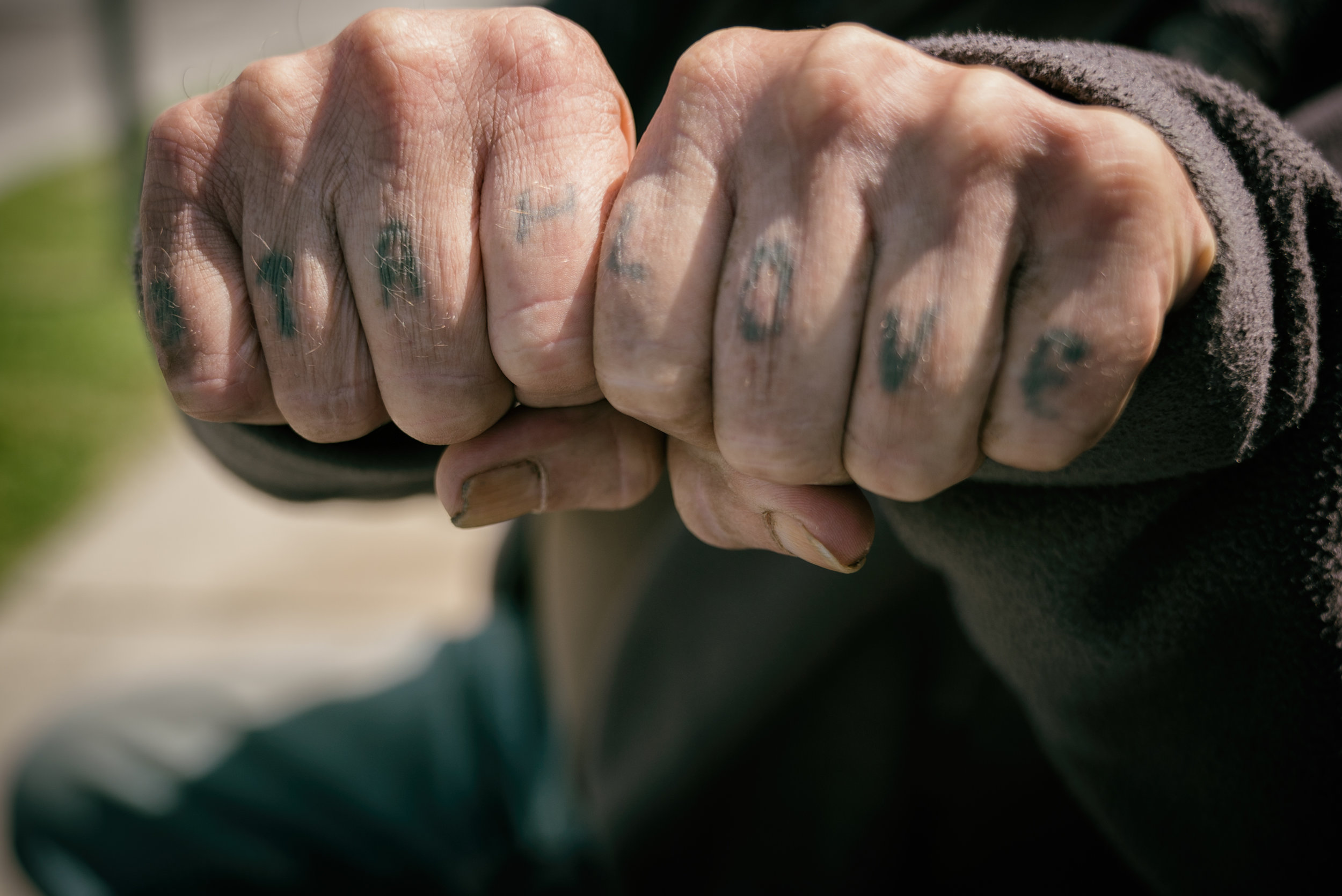 Love Hate Tattoo Wrist