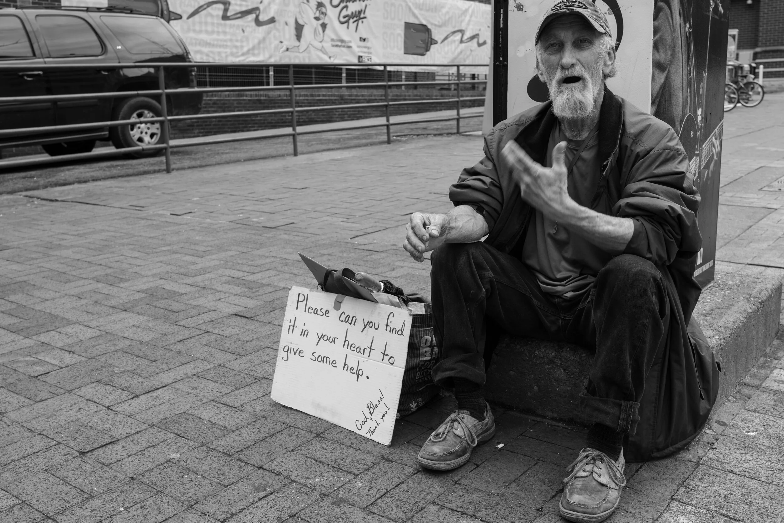 Few People on the Streets - Other than the less fortunate without a ...