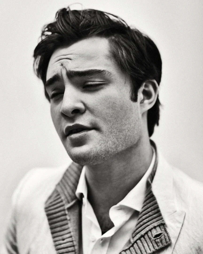 Ed Westwick Photoshoot Black And White