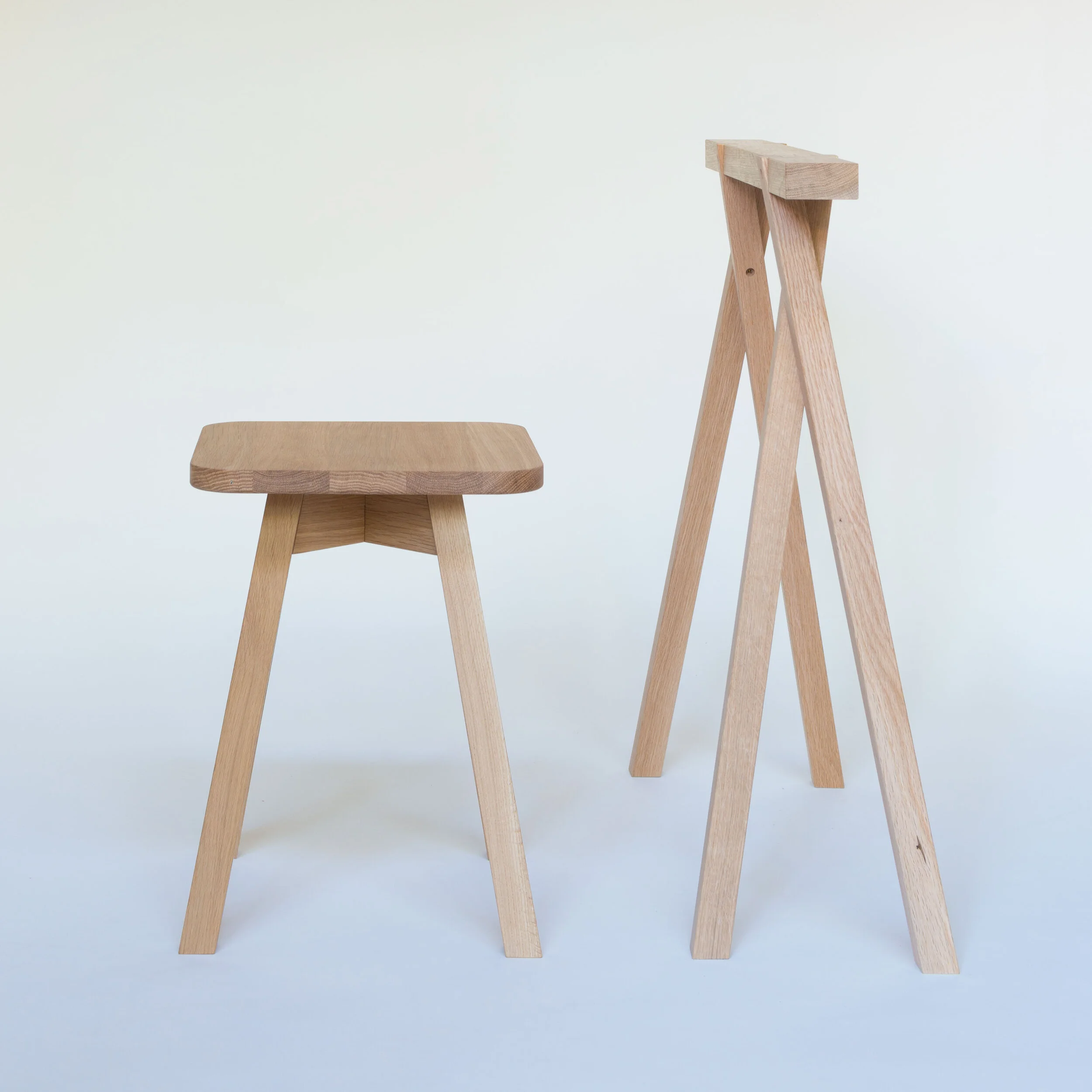 Trestle Leg Stool — Jones Neville