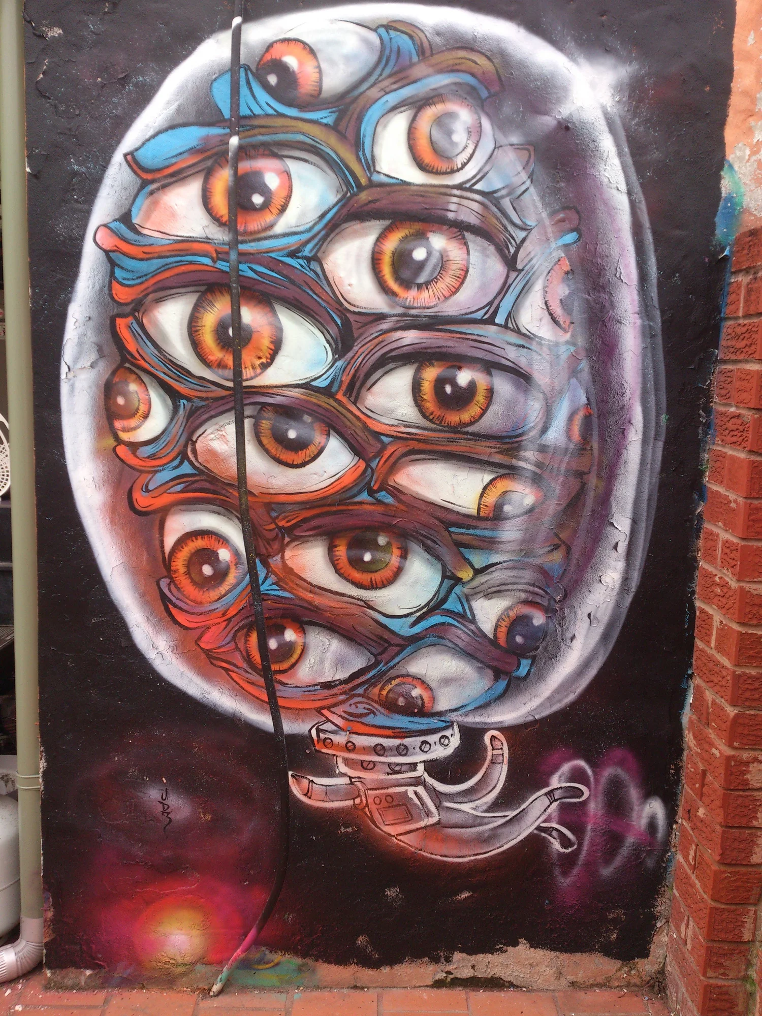 Painted this observant spaceman live at an event last night. — Sam ...