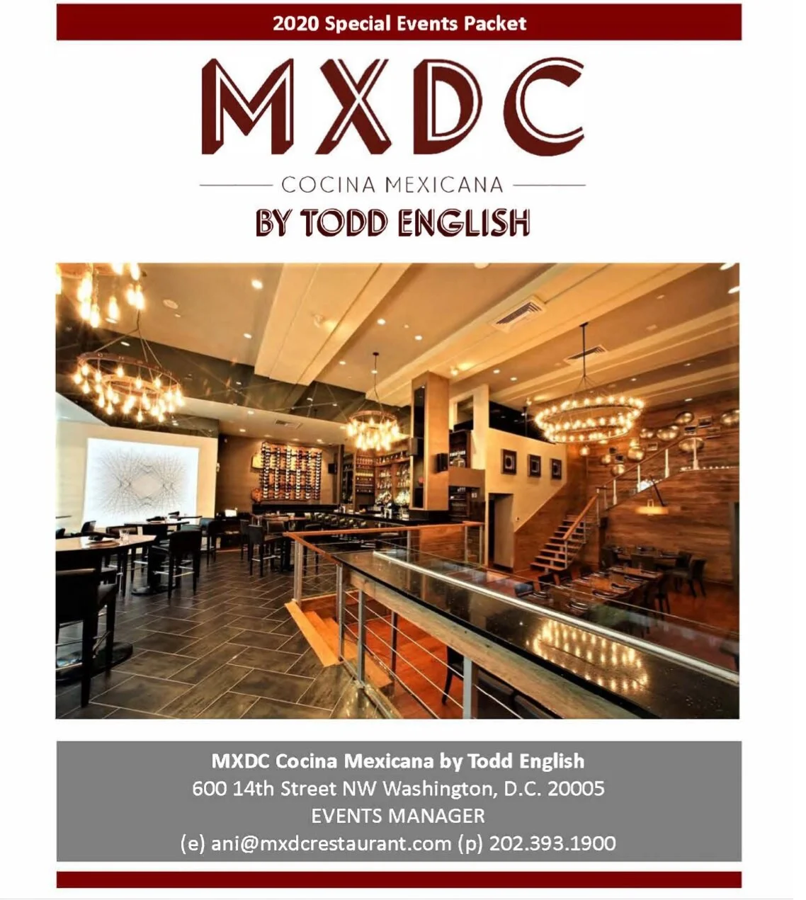 Events — MXDC Cocina Mexicana Restaurant