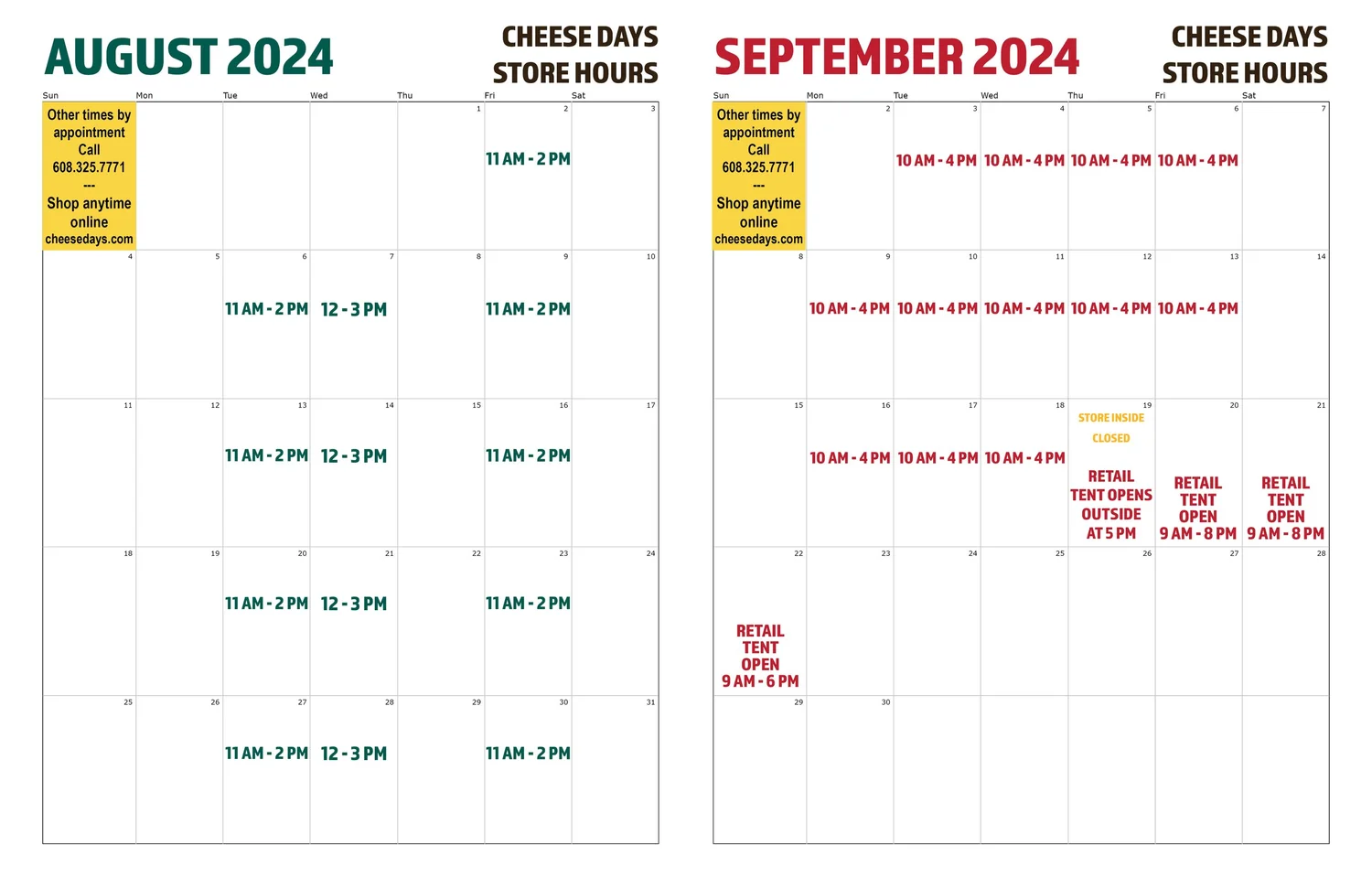 Shop — CHEESE DAYS