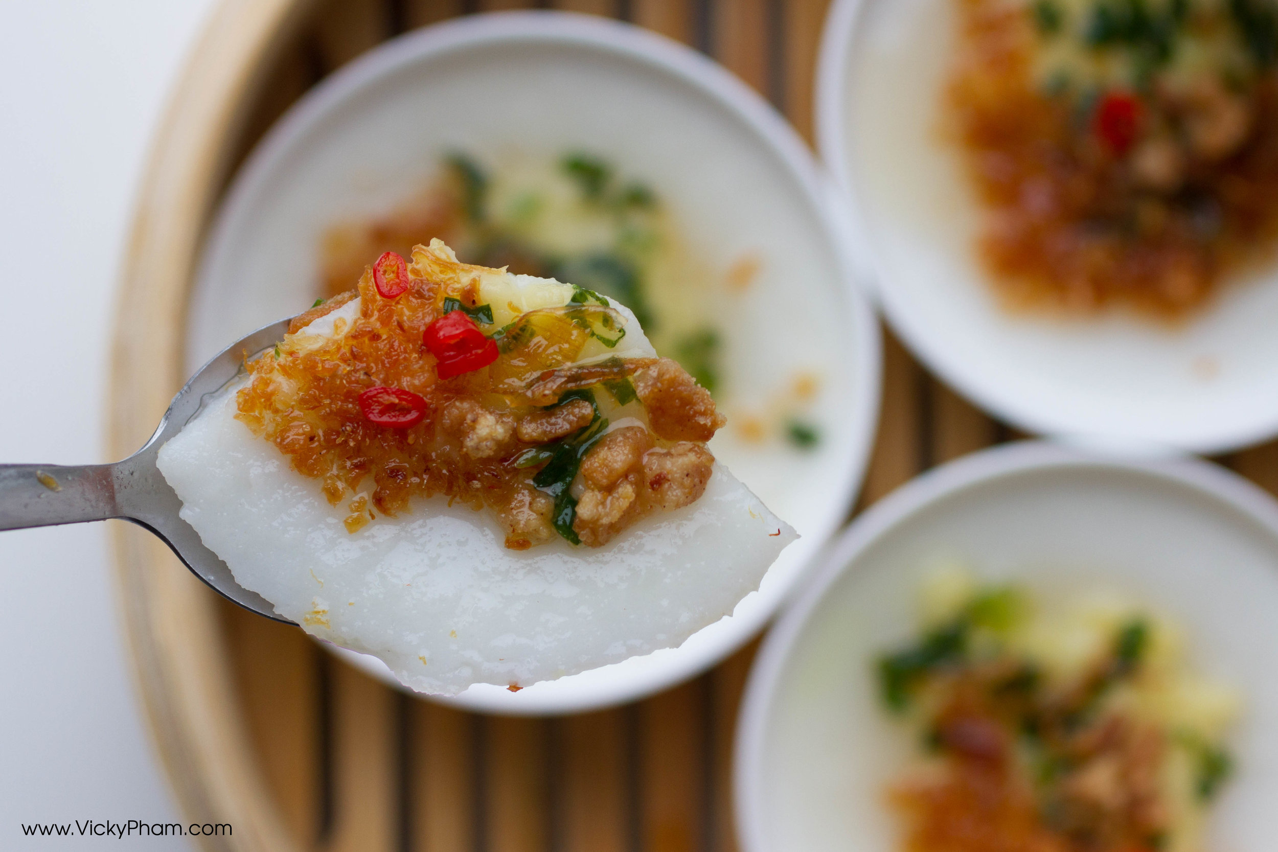 Vietnamese Steamed Savory Rice Cakes with Mung Bean Paste & Dried ...