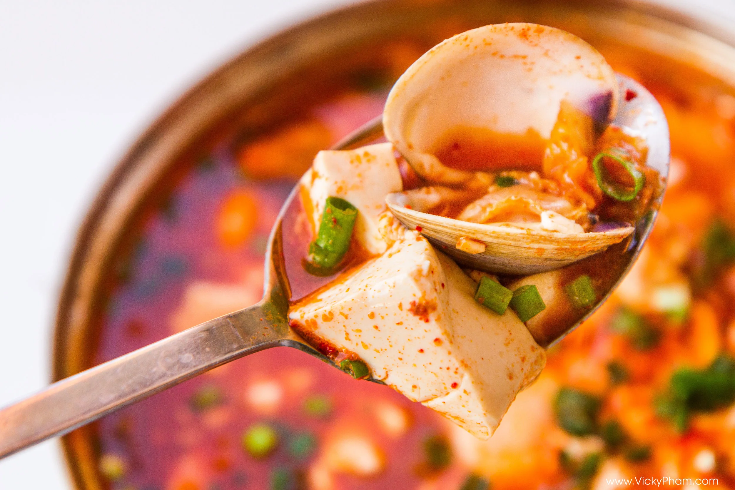Korean Seafood Soft Tofu Stew (Haemul Sundubu Jjigae) — Vicky Pham