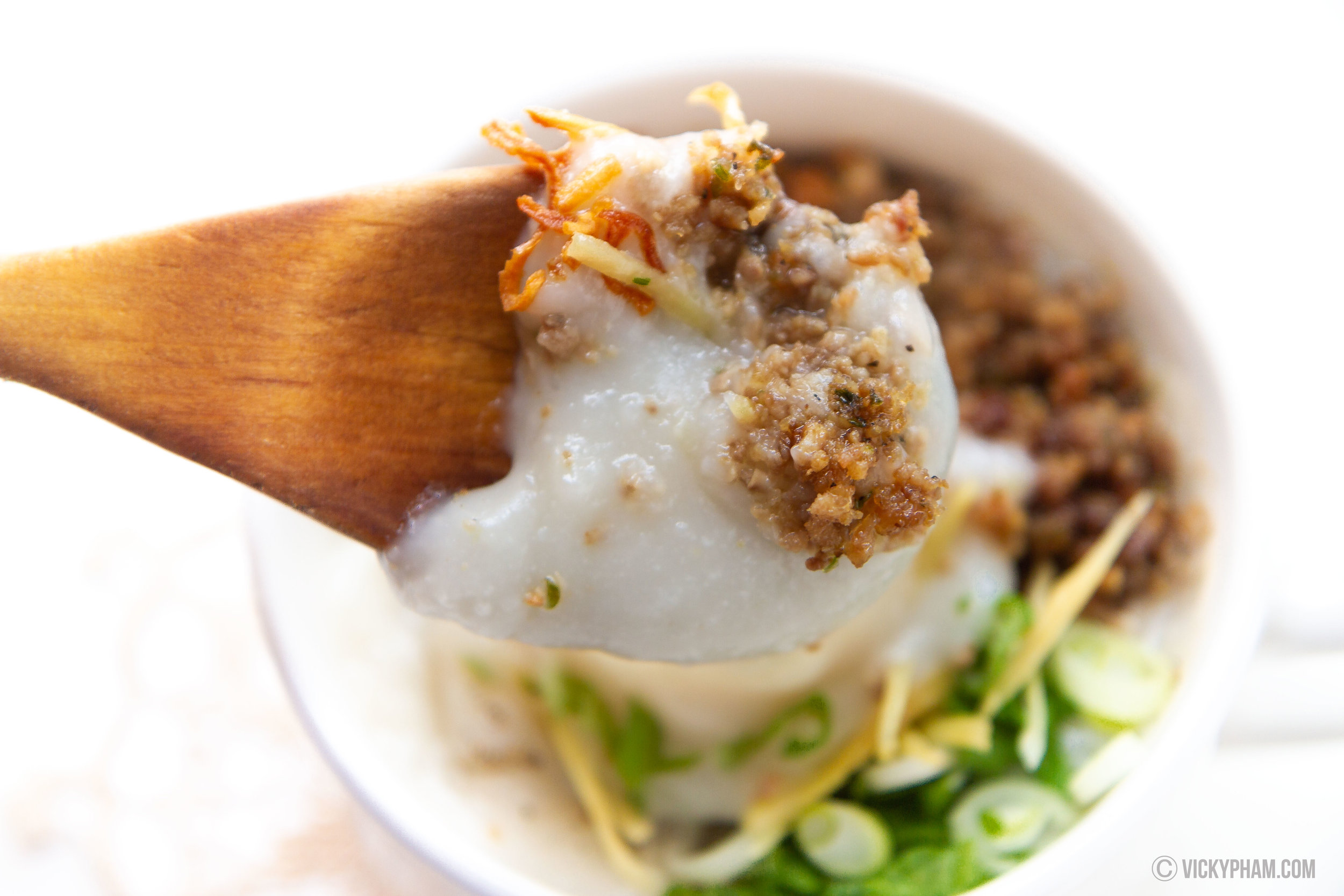 Vietnamese Rice Porridge with Ground Pork (Chao Suon Thit Bam) — Vicky Pham