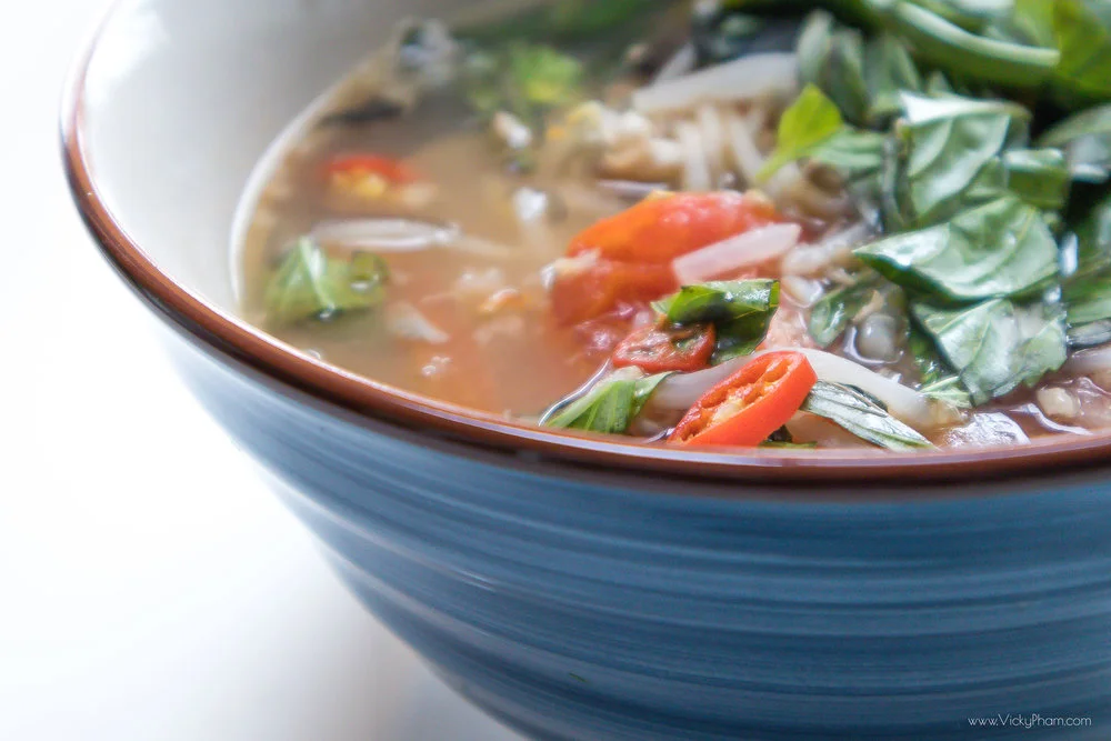 Vietnamese Sour Soup with River Leaf (Canh Chua La Giang) — Vicky Pham