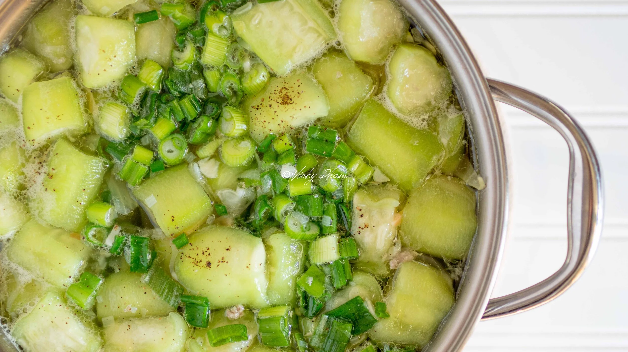 Vietnamese Luffa Gourd Soup with Ground Pork (Canh Mướp Thịt Băm ...