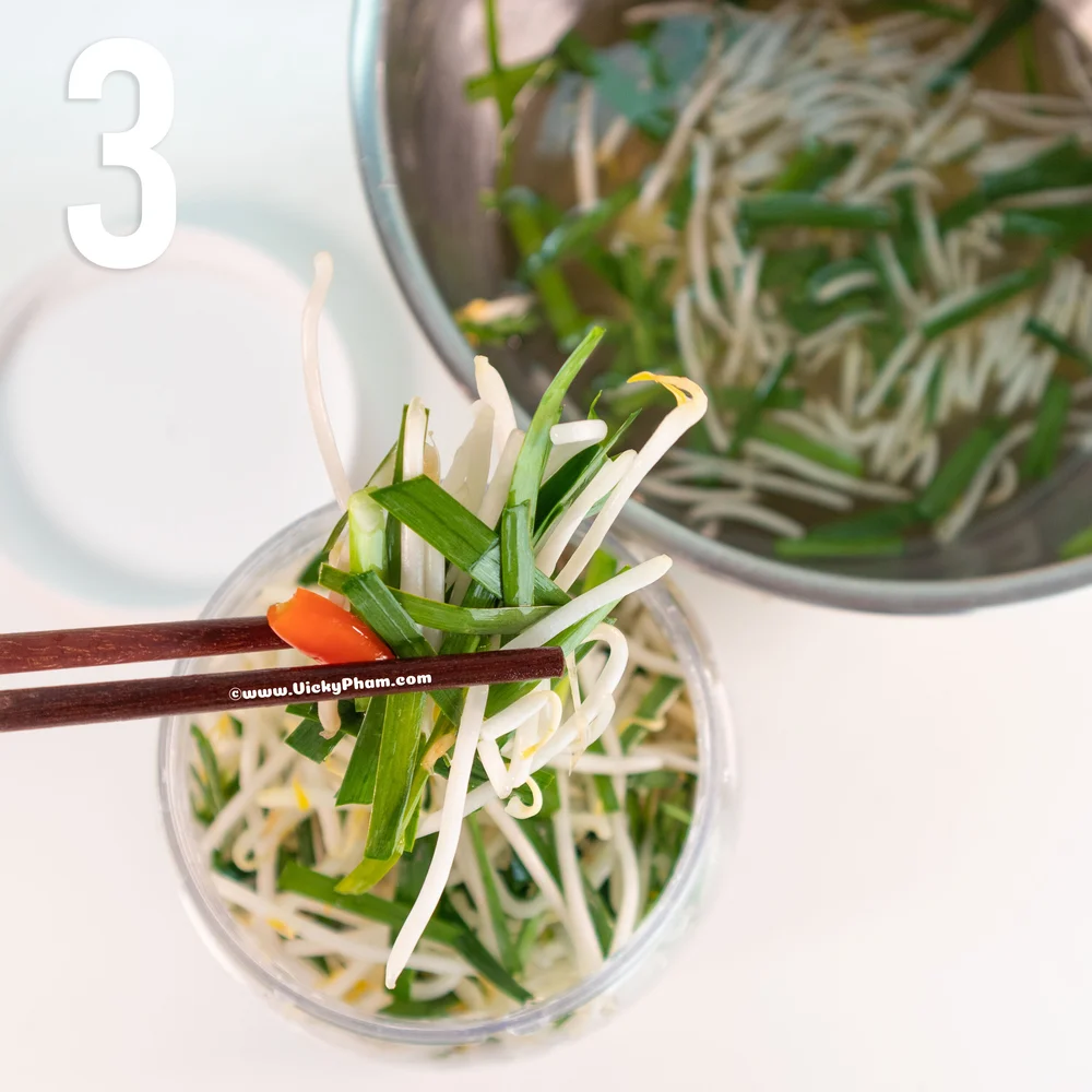 Vietnamese Pickled Bean Sprouts with Garlic Chives (Dưa Giá) — Vicky Pham