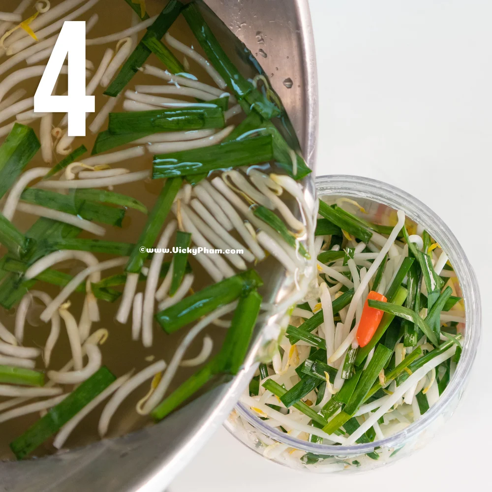 Vietnamese Pickled Bean Sprouts with Garlic Chives (Dưa Giá) — Vicky Pham