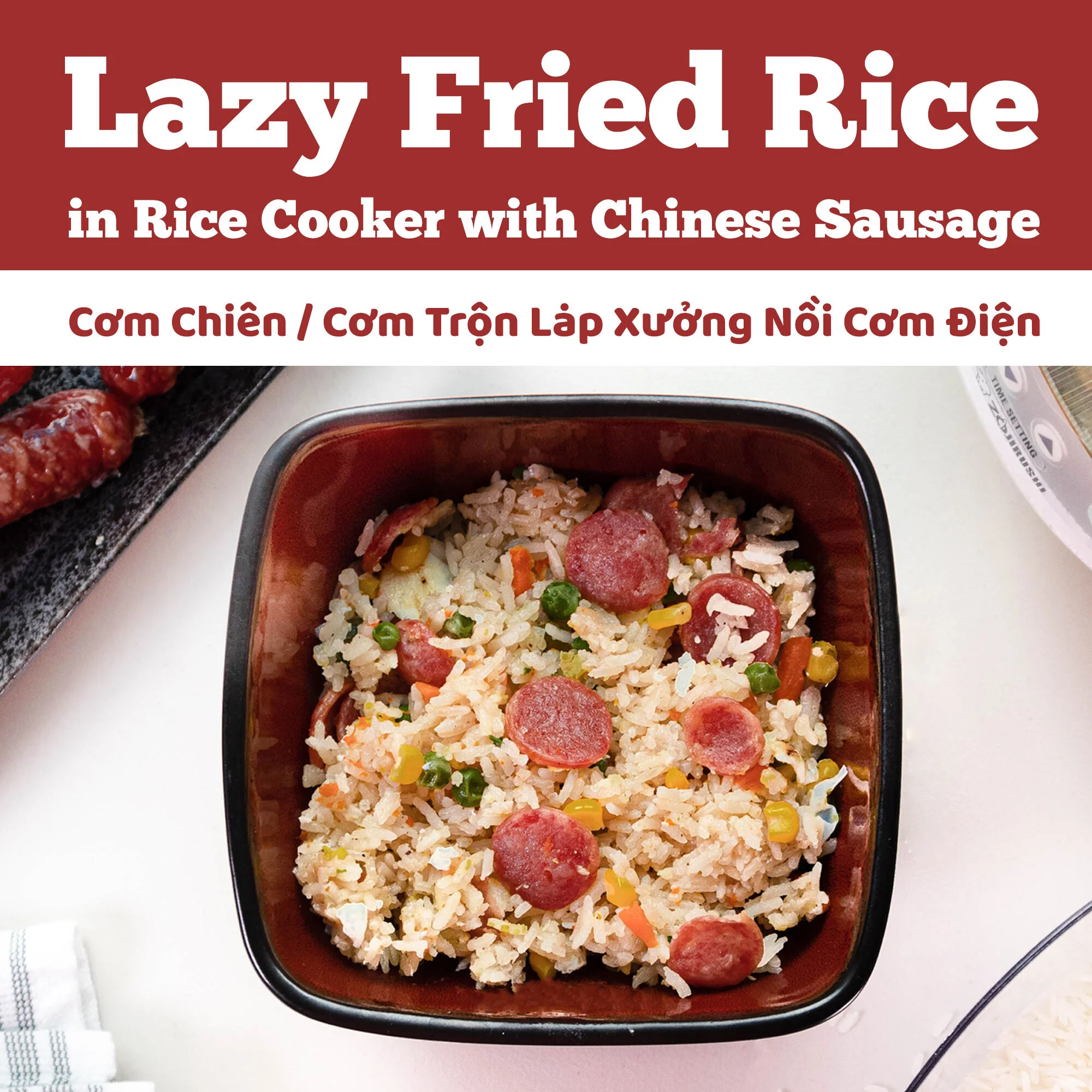 Sticky Rice with Chinese Sausage (Xoi Man) Recipe — Vietnamese Home ...