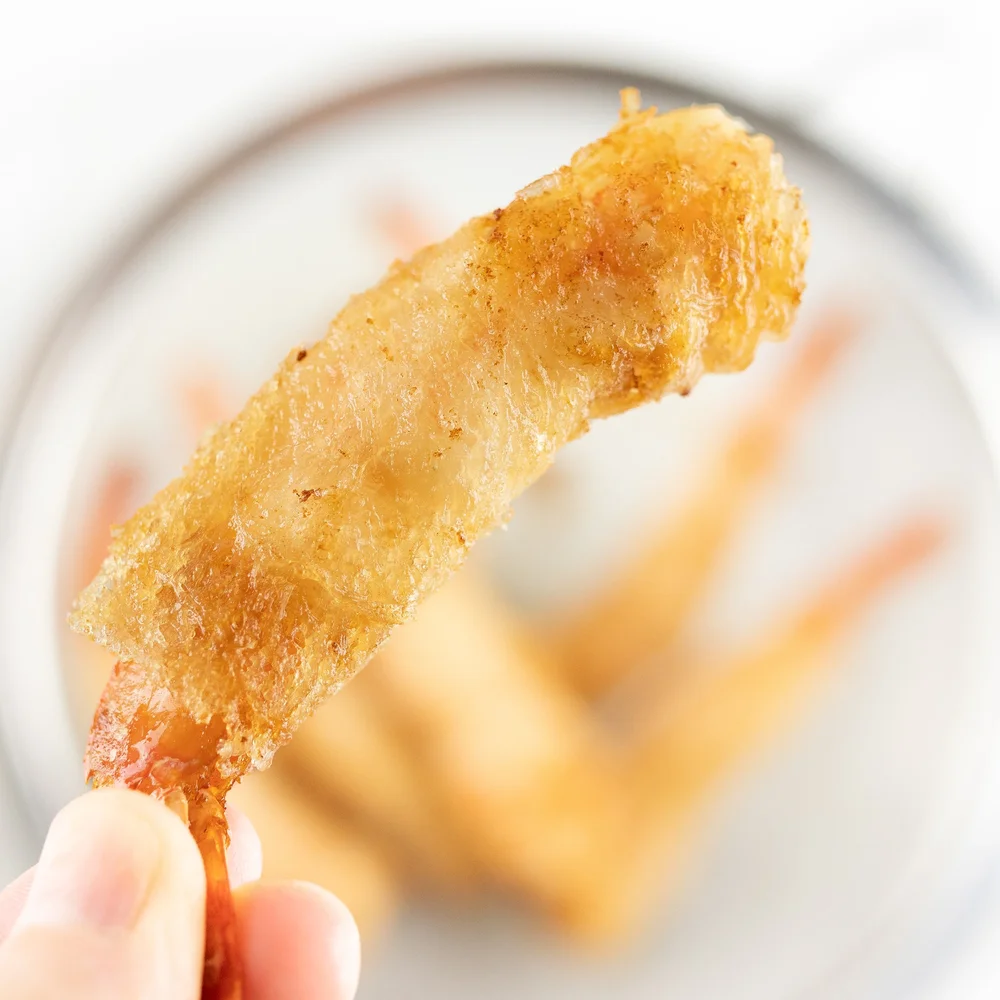 Crispy Whole Shrimp Appetizer with Netted Rice Paper Wrapper — Vicky Pham