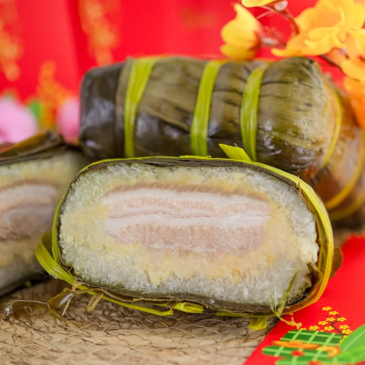 Vietnamese Savory Square Cake for Lunar New Year (Bánh Chưng) — Vicky Pham