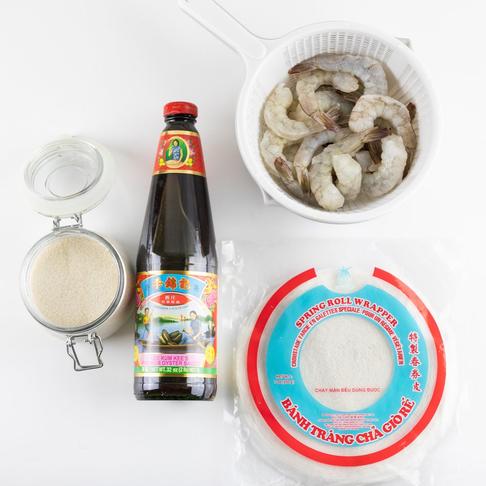 Crispy Whole Shrimp Appetizer with Netted Rice Paper Wrapper — Vicky Pham