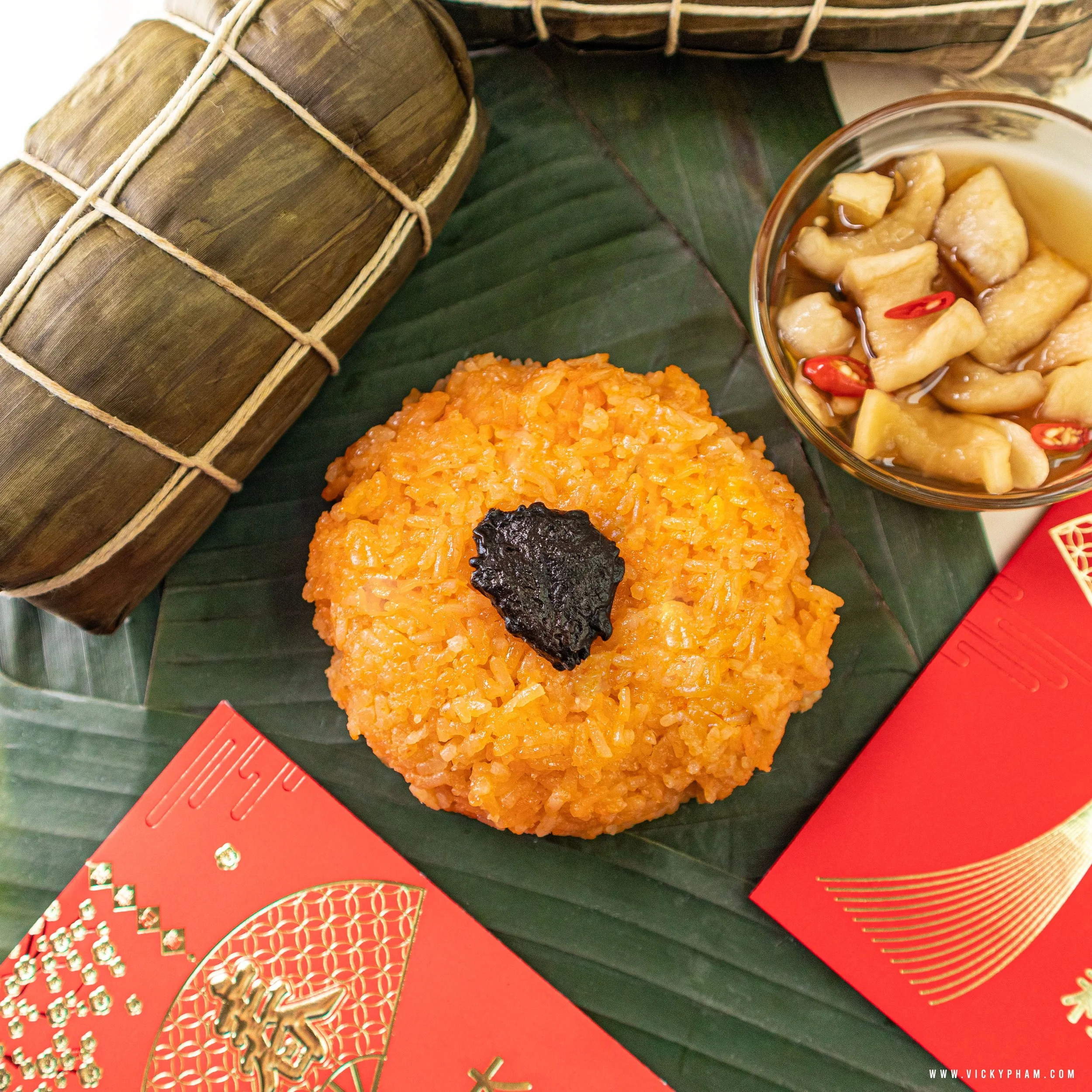 Vietnamese Red Sticky Rice (Xôi Gấc) — Vicky Pham