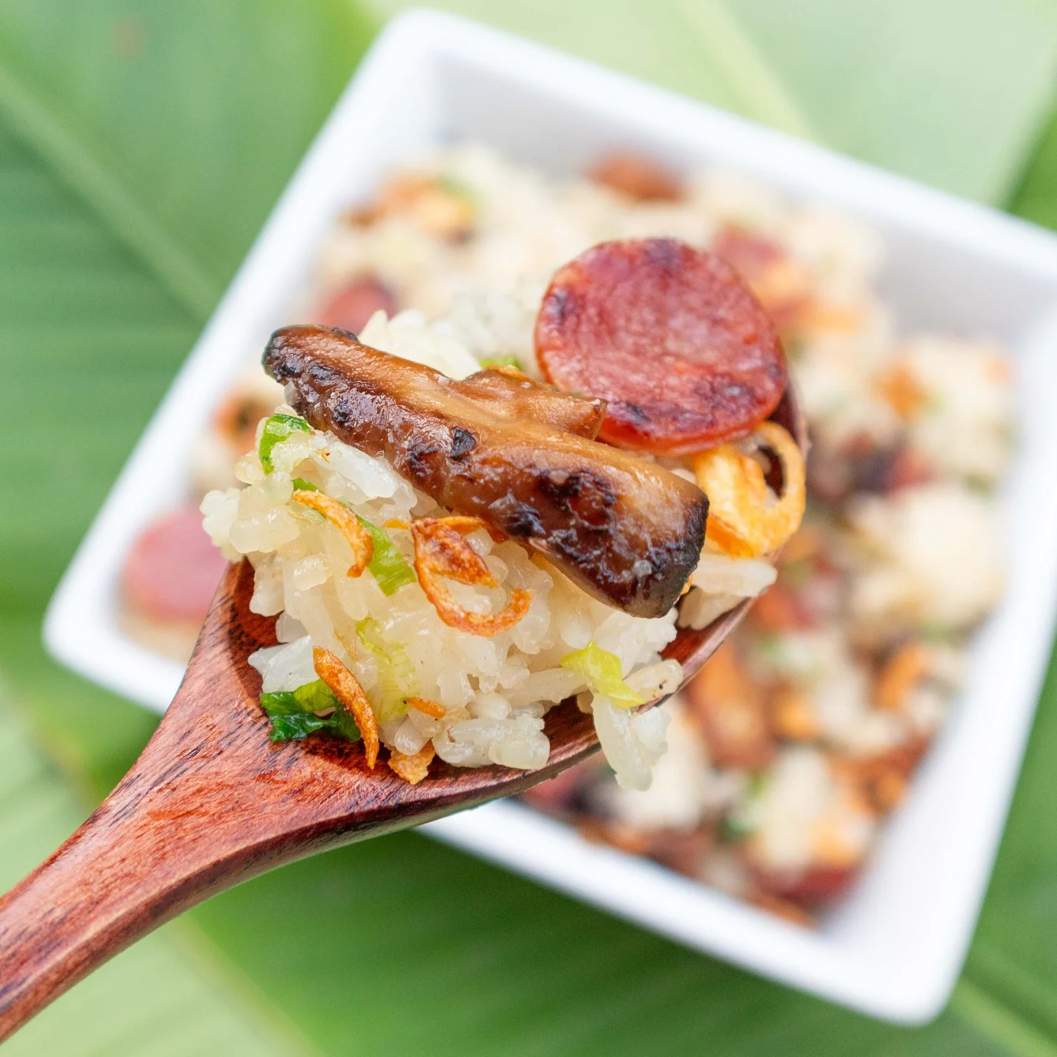 Savory Sticky Rice with Chinese Sausage (Xôi Mặn/Lo Mai Fan) — Vicky Pham
