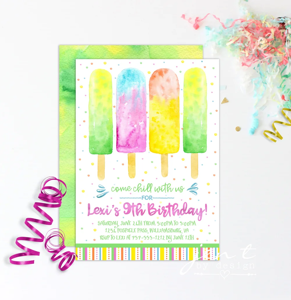 Popsicle Invitations