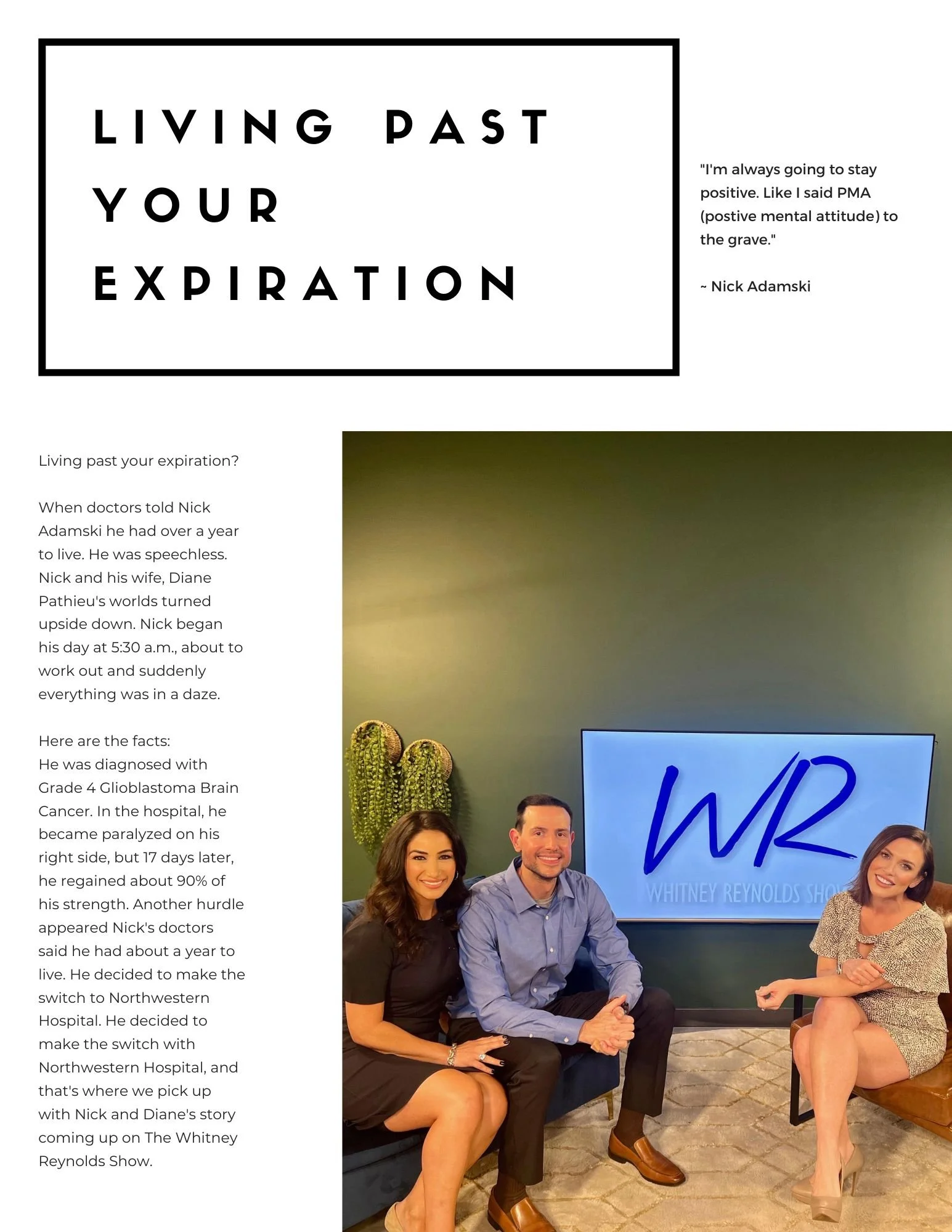 IN STUDIO THIS WEEK! Diane Pathieu + Nick Adamski — Whitney Reynolds Show