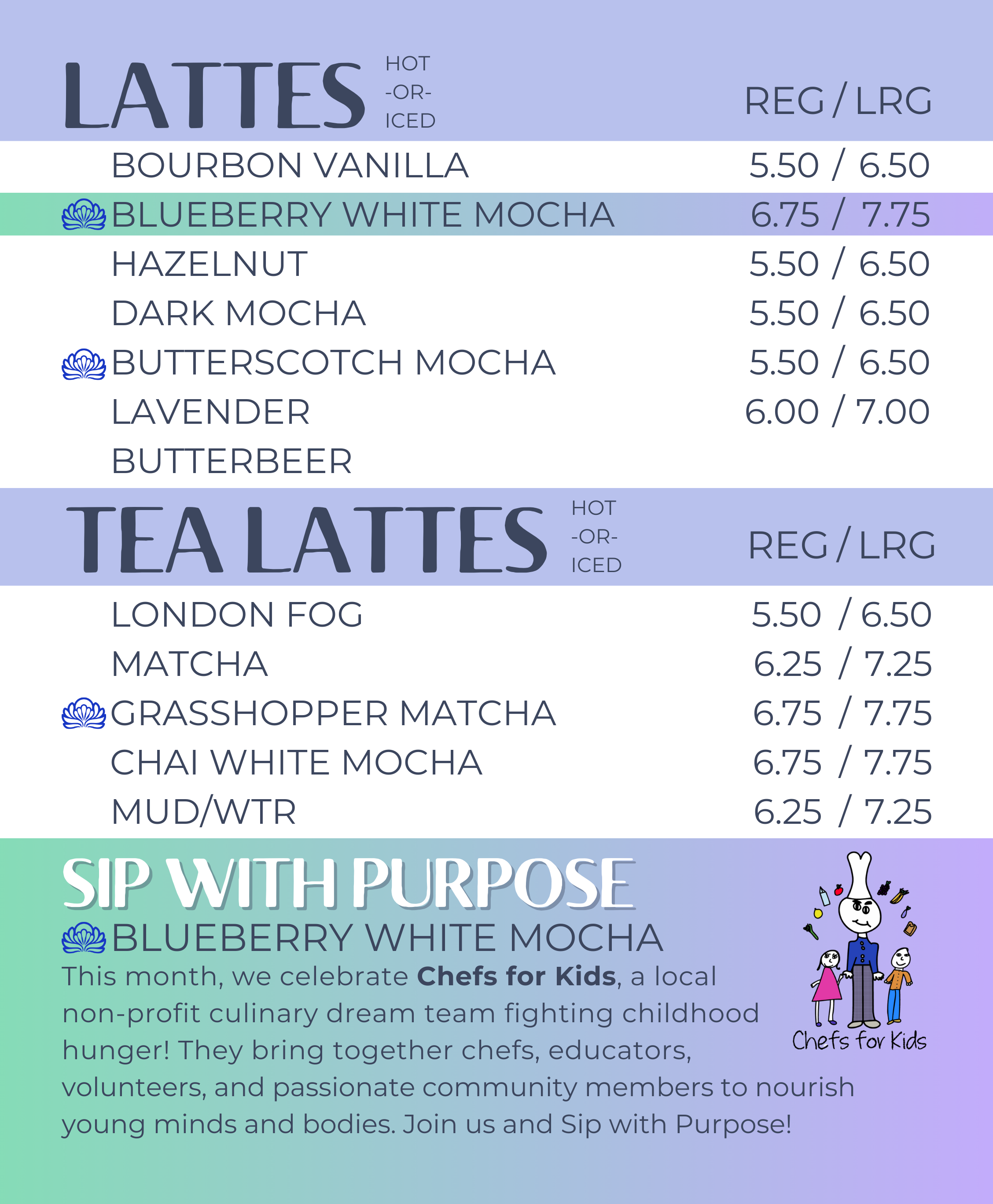 Drink Menu — Sunrise Coffee