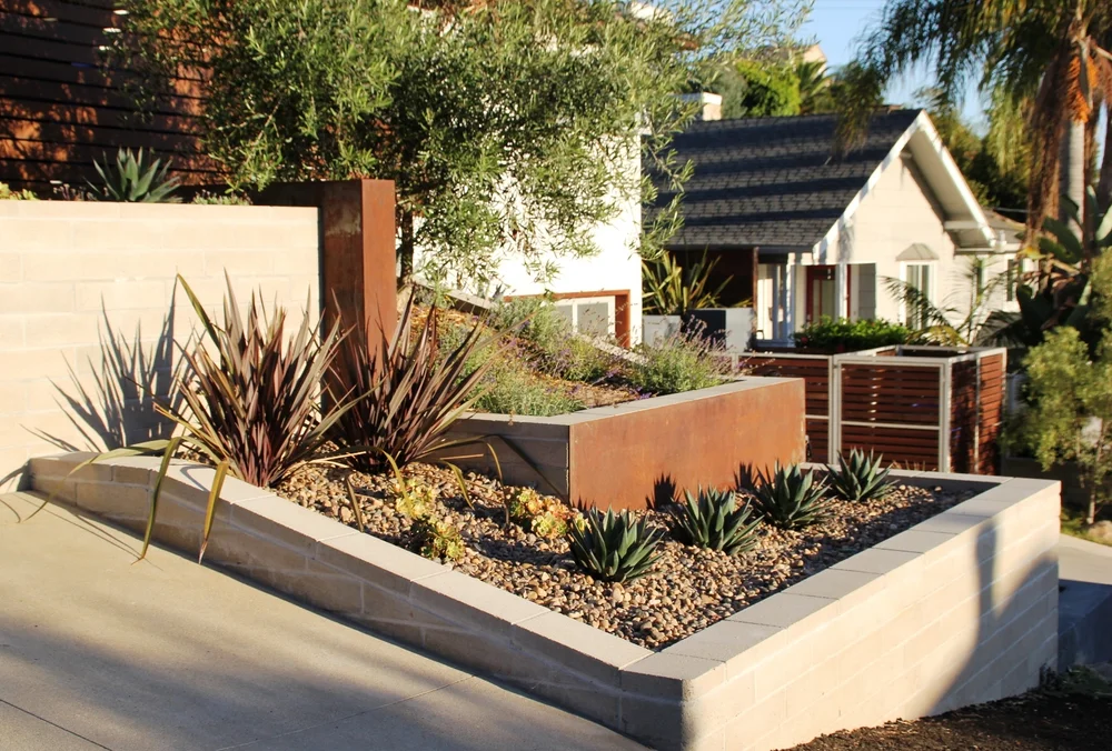 Modern Concrete Block Wall