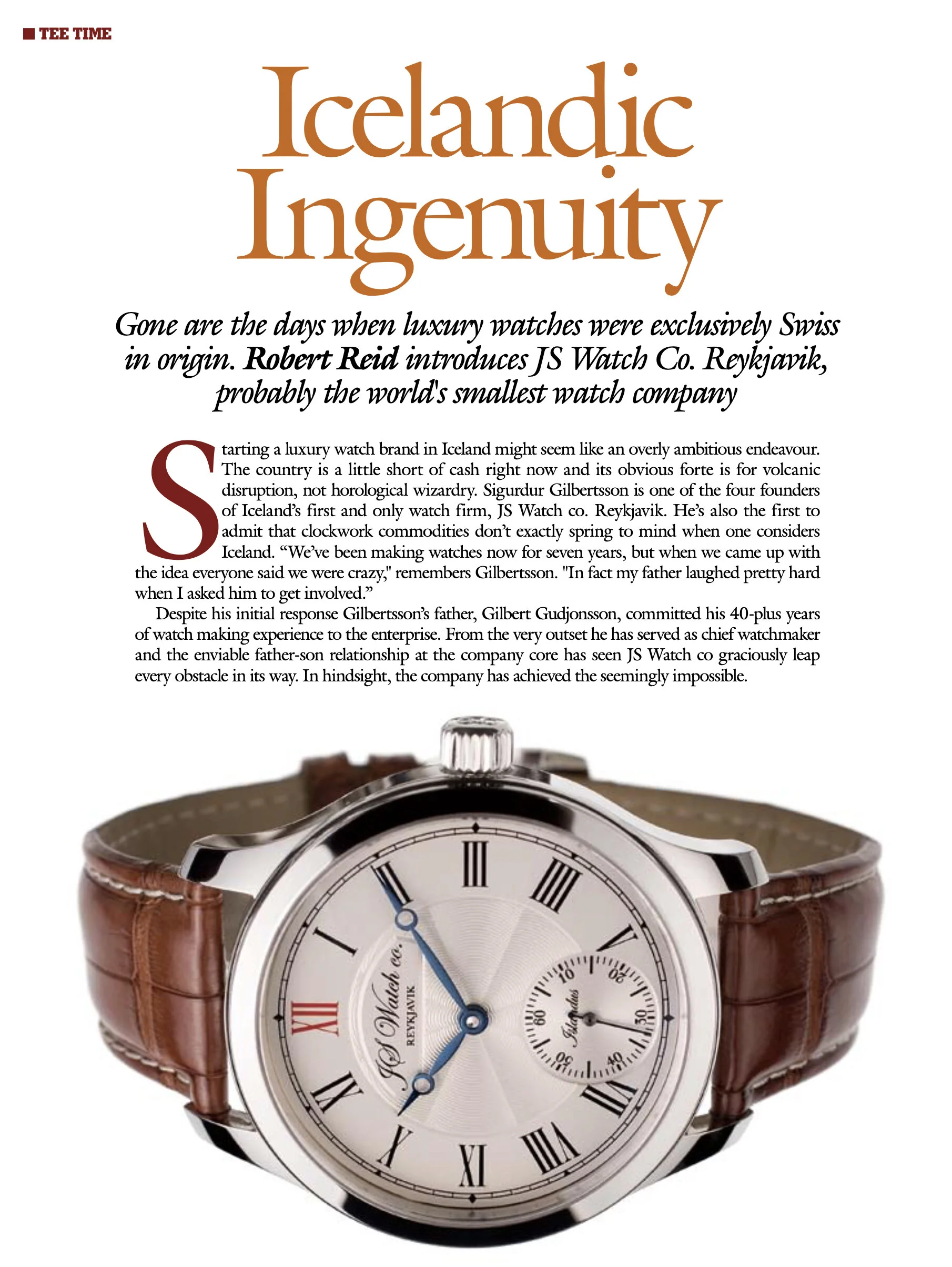 JS Watch Company Reykjavik — Press Room