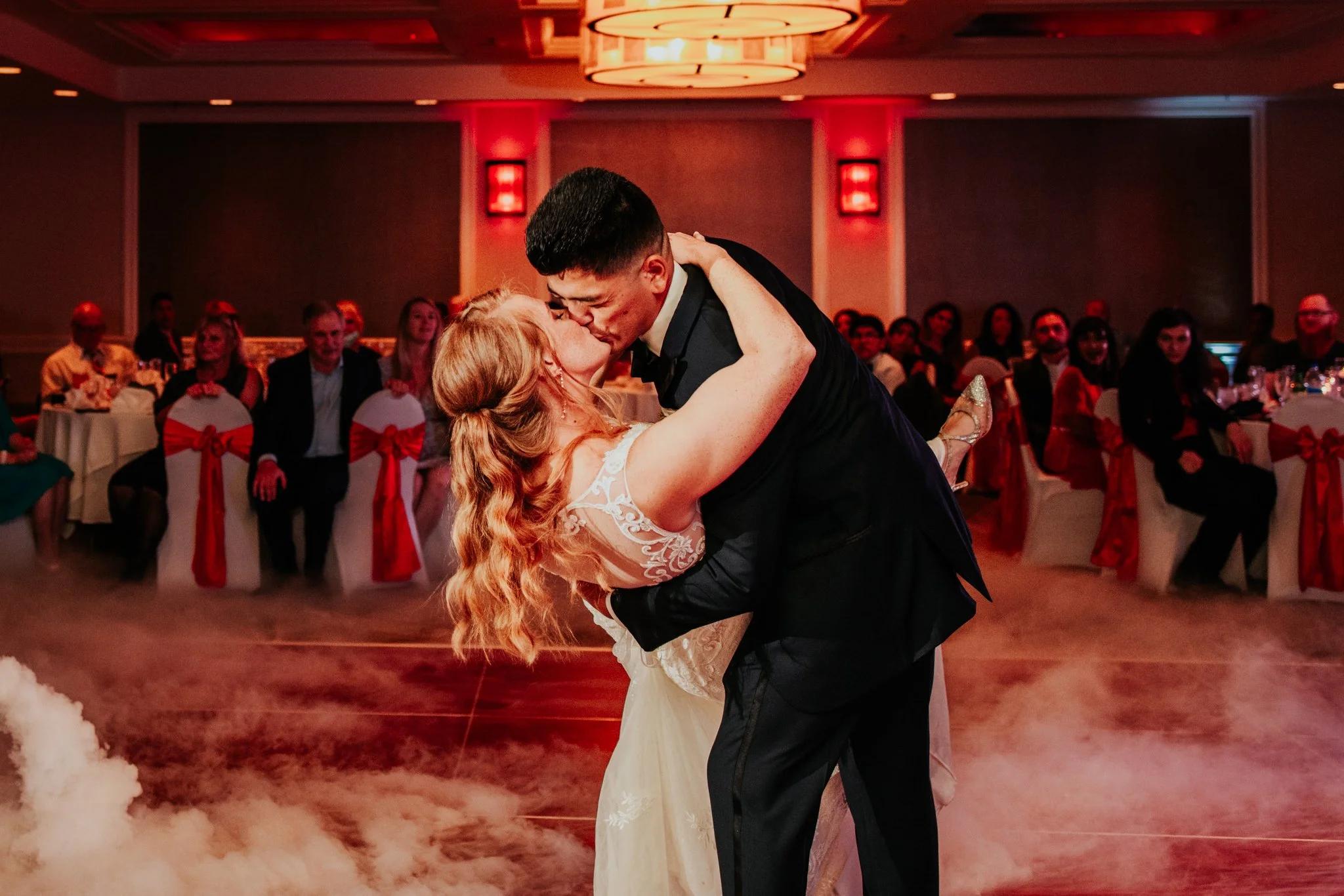 Catholic Wedding with Crazy Fun Dance Floor at the Marriott Fair Oaks ...